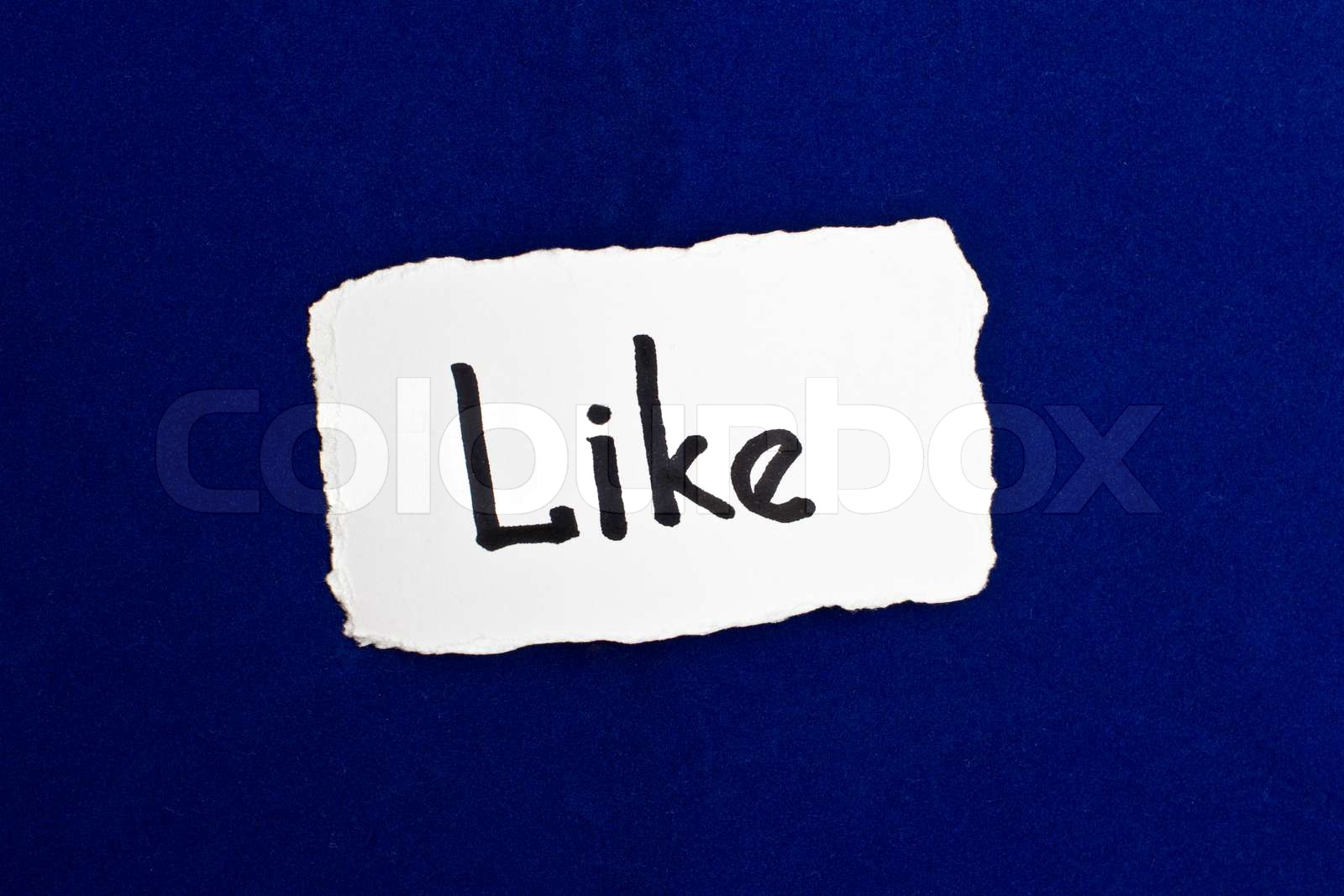 The word "LIKE" on a piece of paper | Stock image | Colourbox