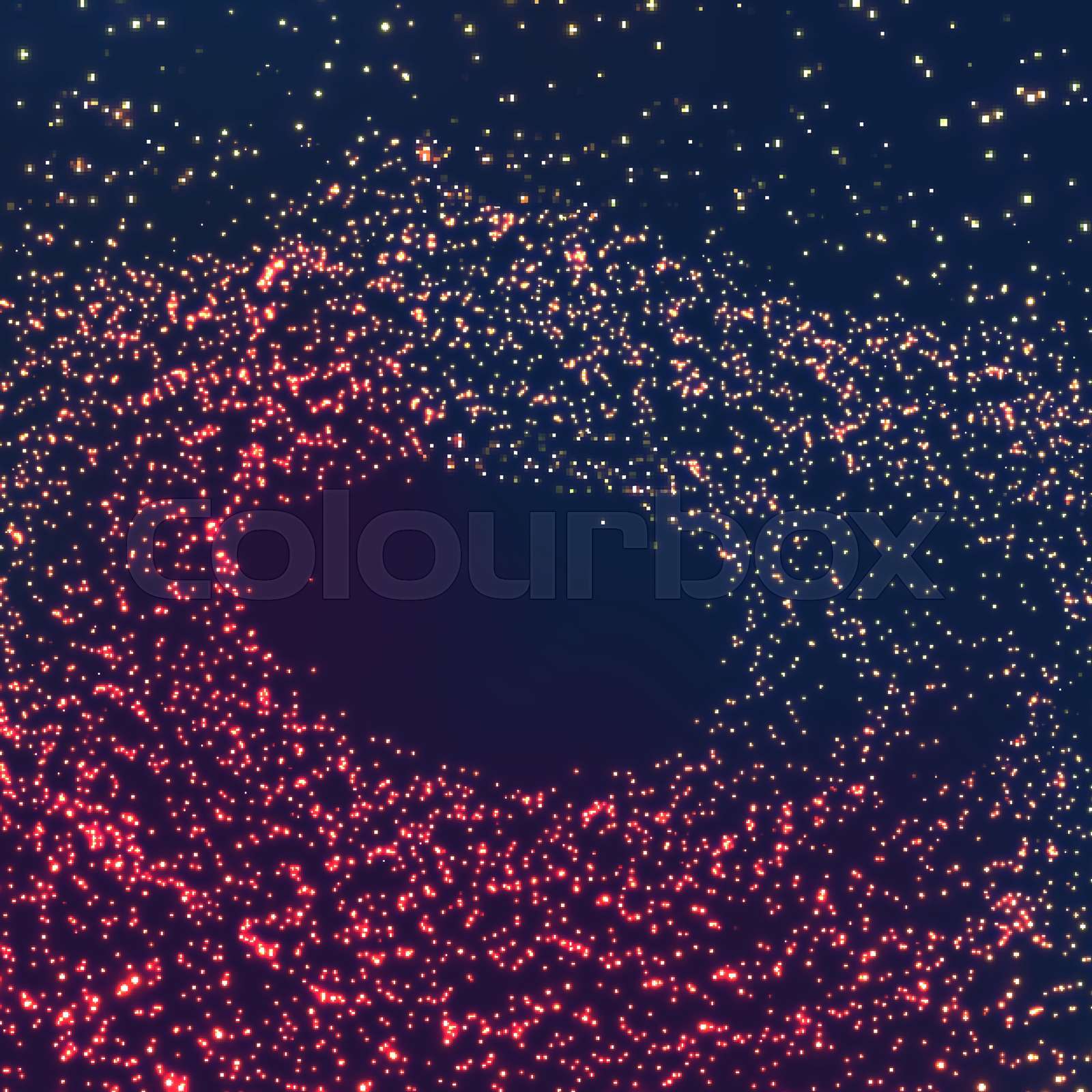 Space Vortex Vector Background. Abstract Space With Flying Glowing ...