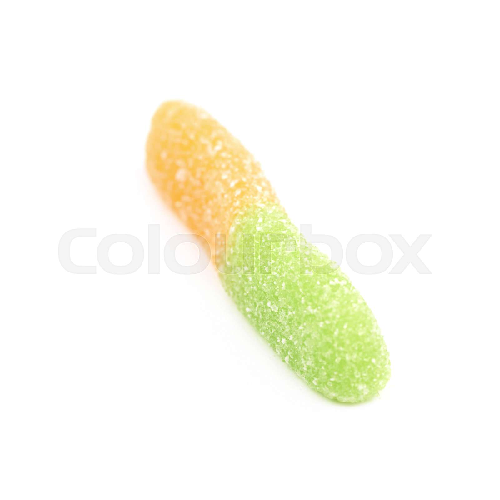 Jelly worm candy isolated | Stock image | Colourbox