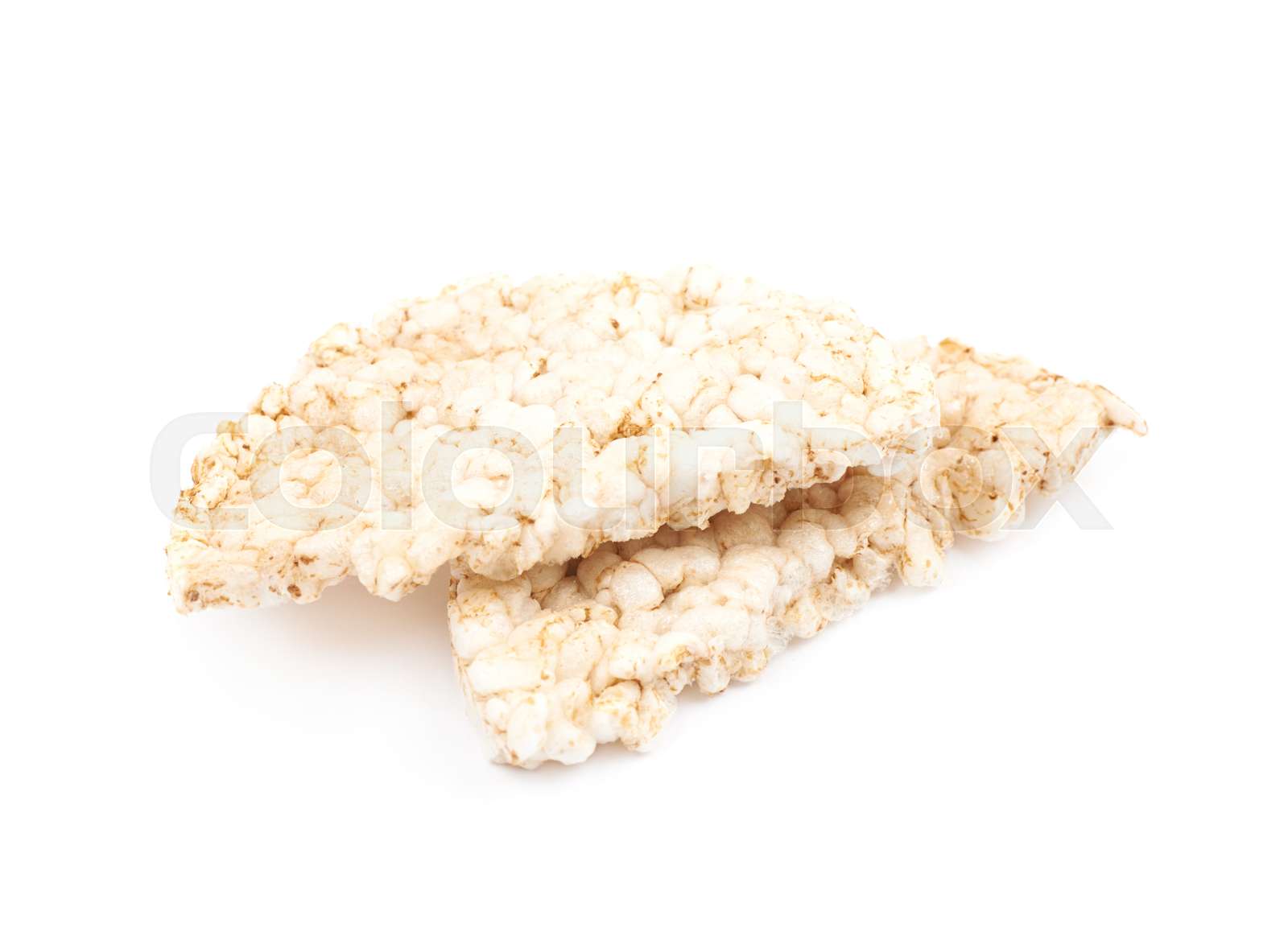 Air popped rice cakes isolated | Stock image | Colourbox
