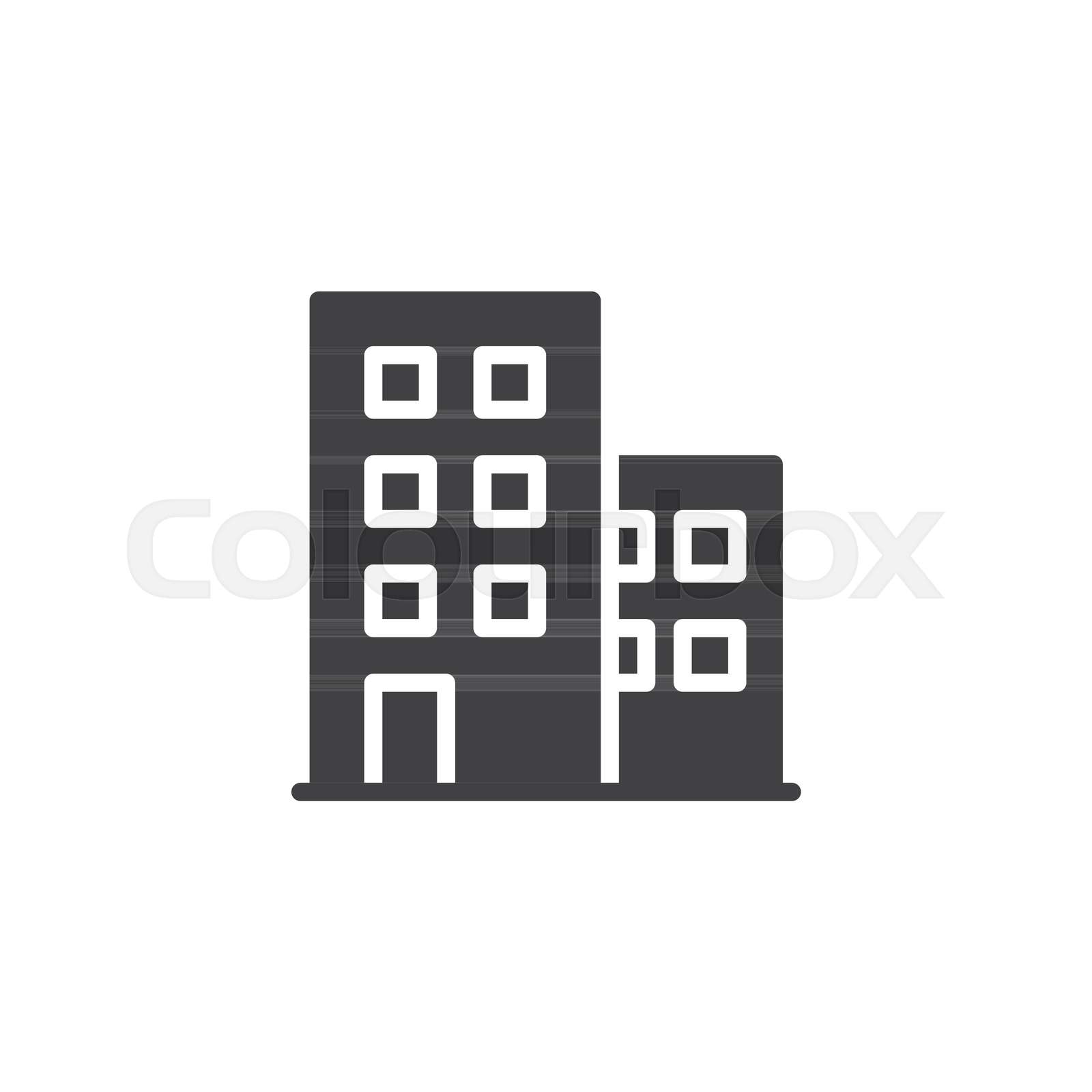 Residential building icon vector | Stock vector | Colourbox