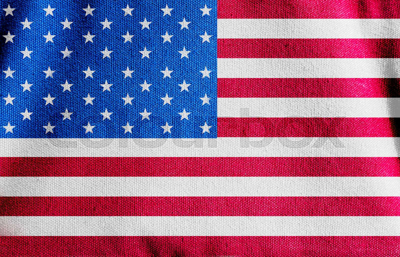 American flag canvas fabric texture background | Stock image | Colourbox