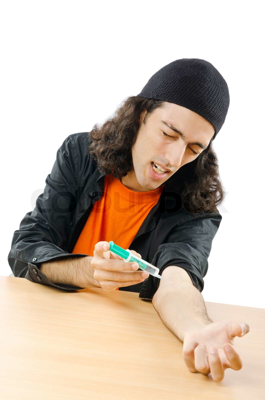 Narkoman under injektion | Stock foto | Colourbox