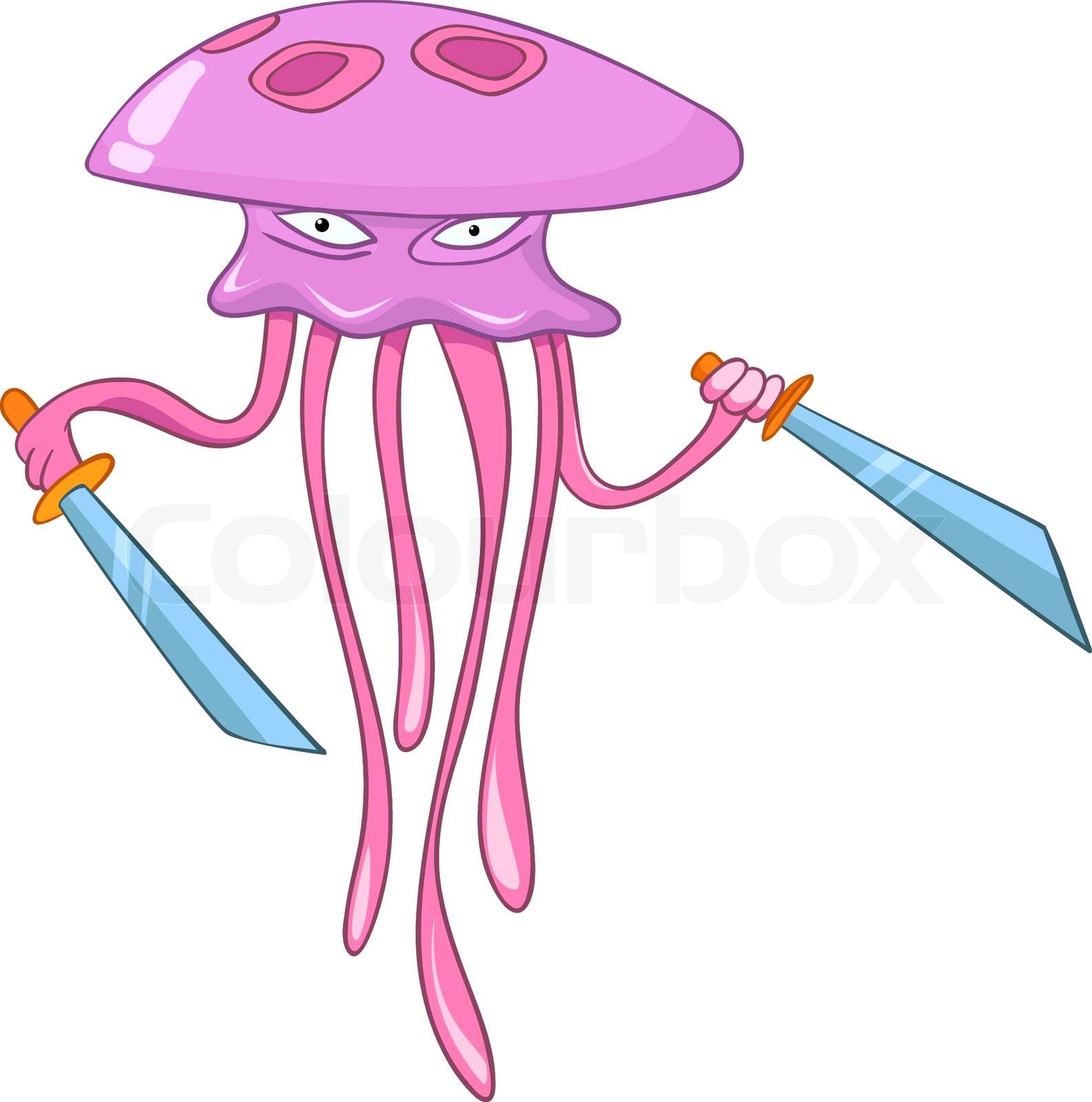 Cartoon Character Medusa Isolated on White Background Vector | Stock ...