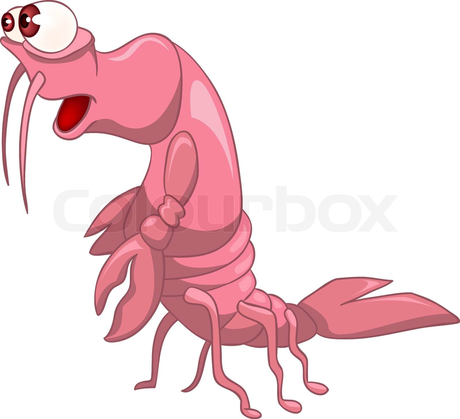 Cartoon Character Crawfish Isolated on White Background Vector | Stock ...
