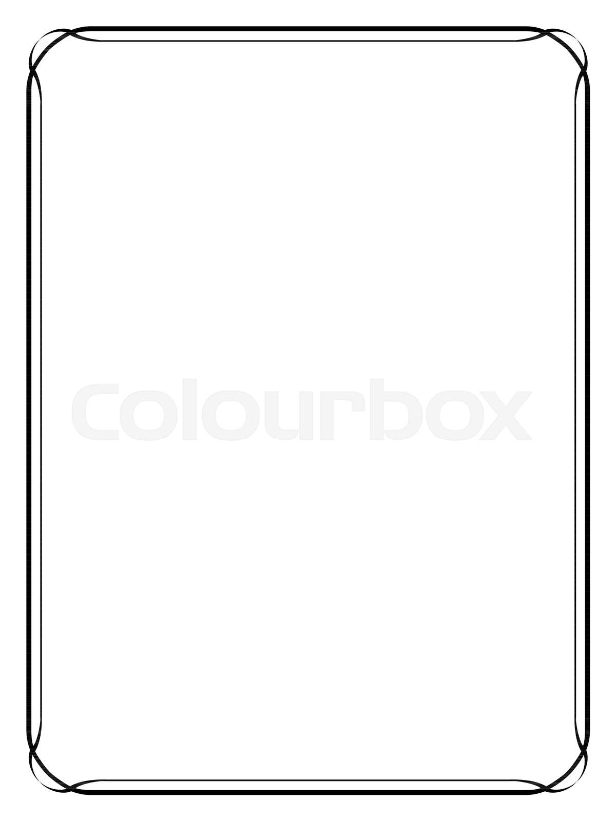 simple black ornamental decorative frame | Stock vector | Colourbox