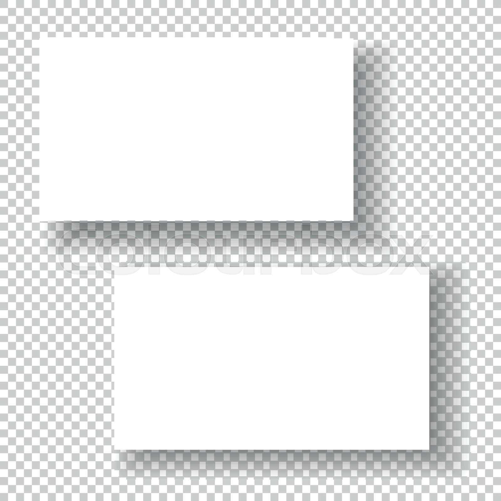 Two business card with shadow mockup cover template | Stock vector ...