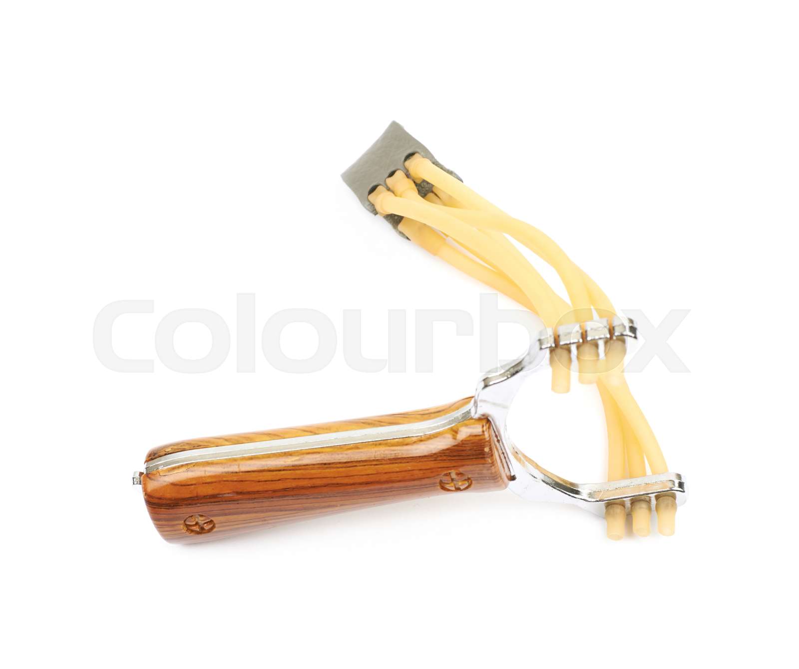 Wooden slingshot toy isolated | Stock image | Colourbox
