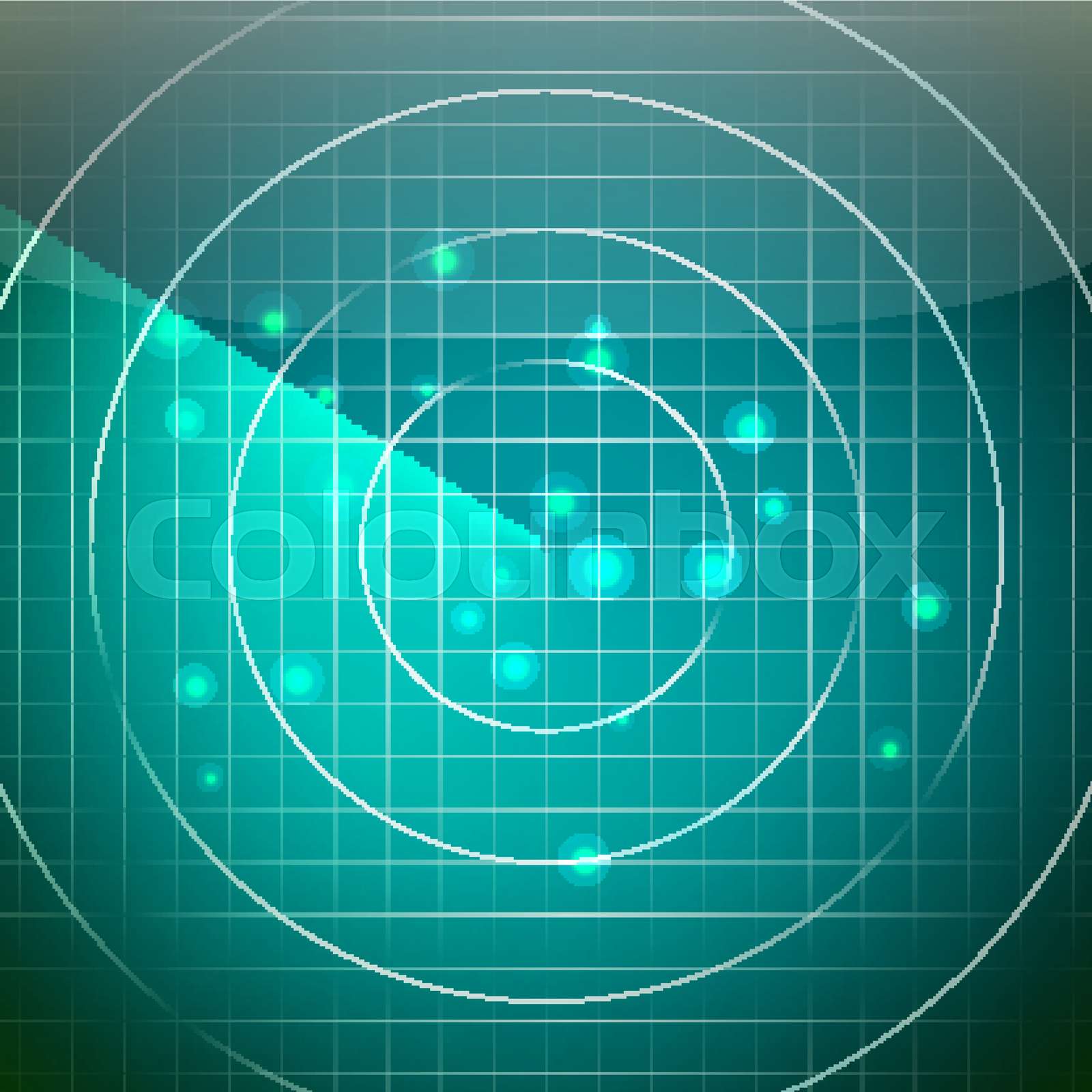 Futuristic Radar Vector. Territory With Smooth Light Beneath. | Stock ...