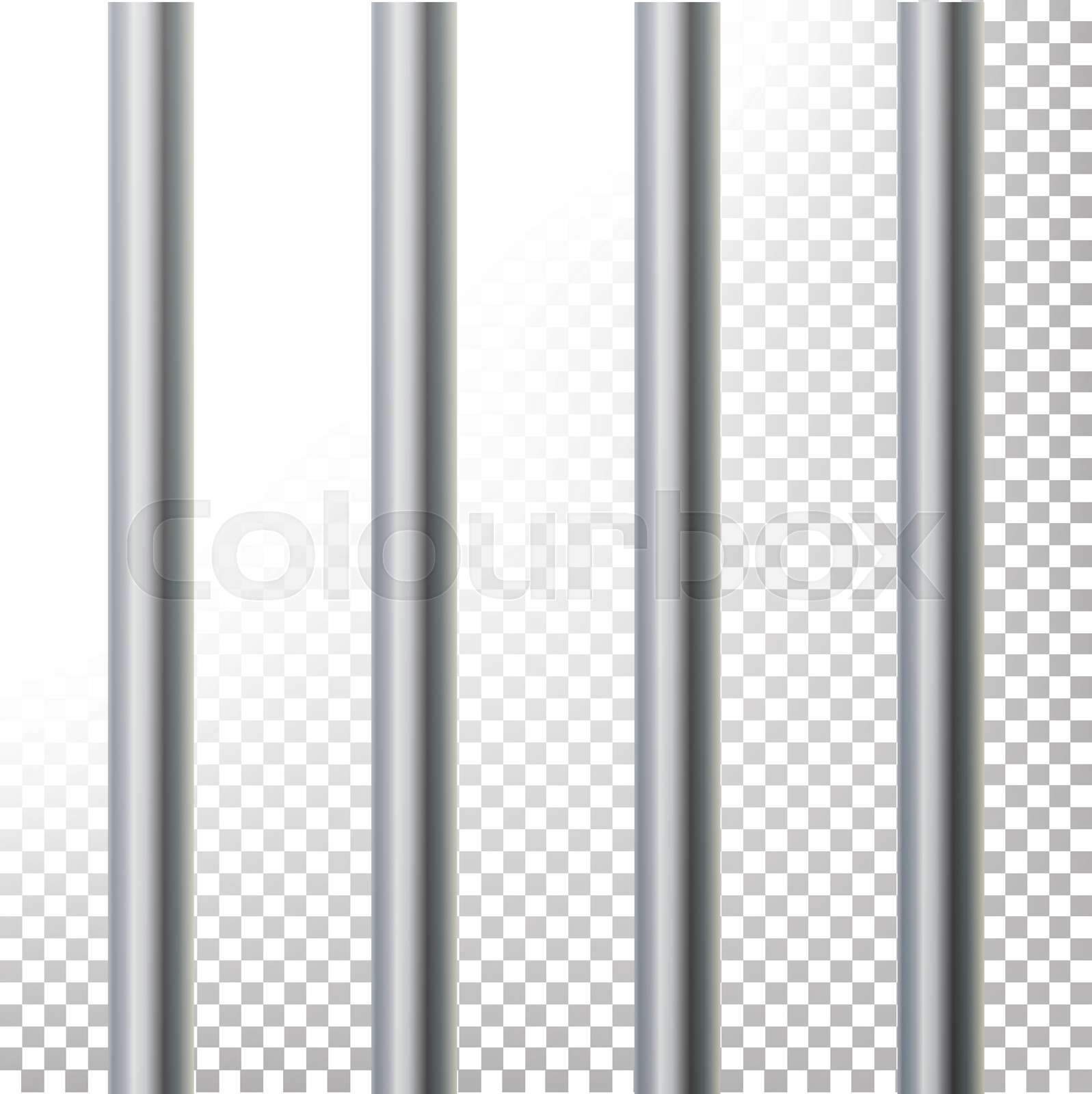 Prison Bars Isolated Vector Illustration. Transparent Background. 3D ...
