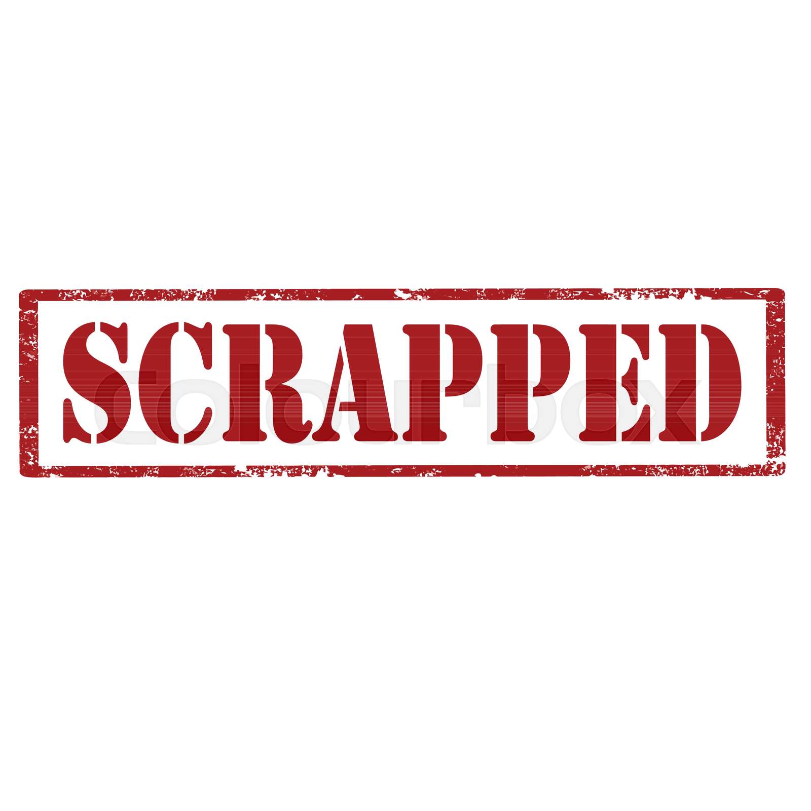 Scrapped-red stamp | Stock vector | Colourbox
