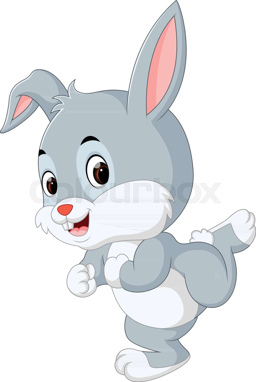 Cute baby rabbit cartoon | Stock vector | Colourbox