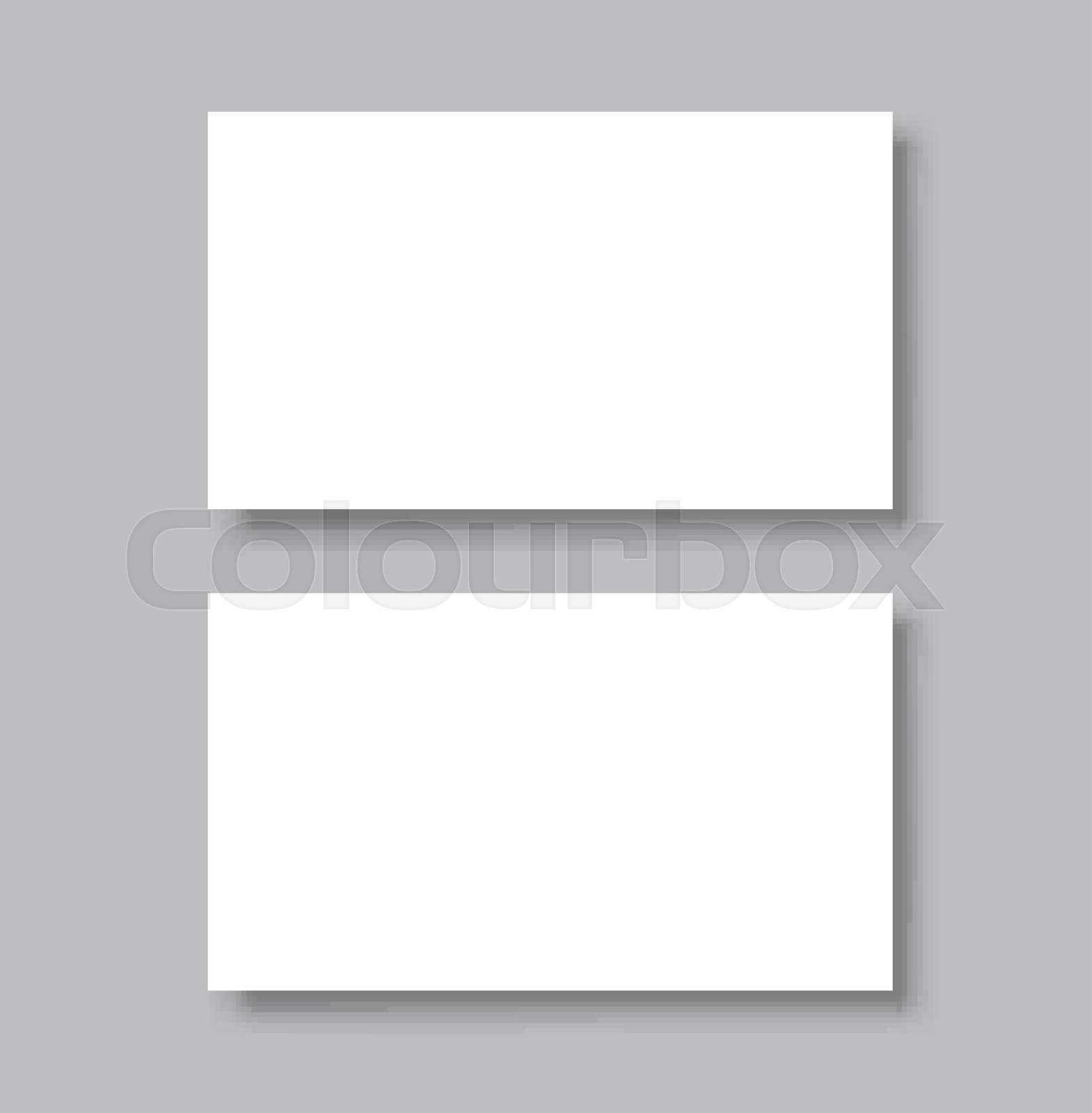 Two business card with shadow mockup cover template | Stock vector ...