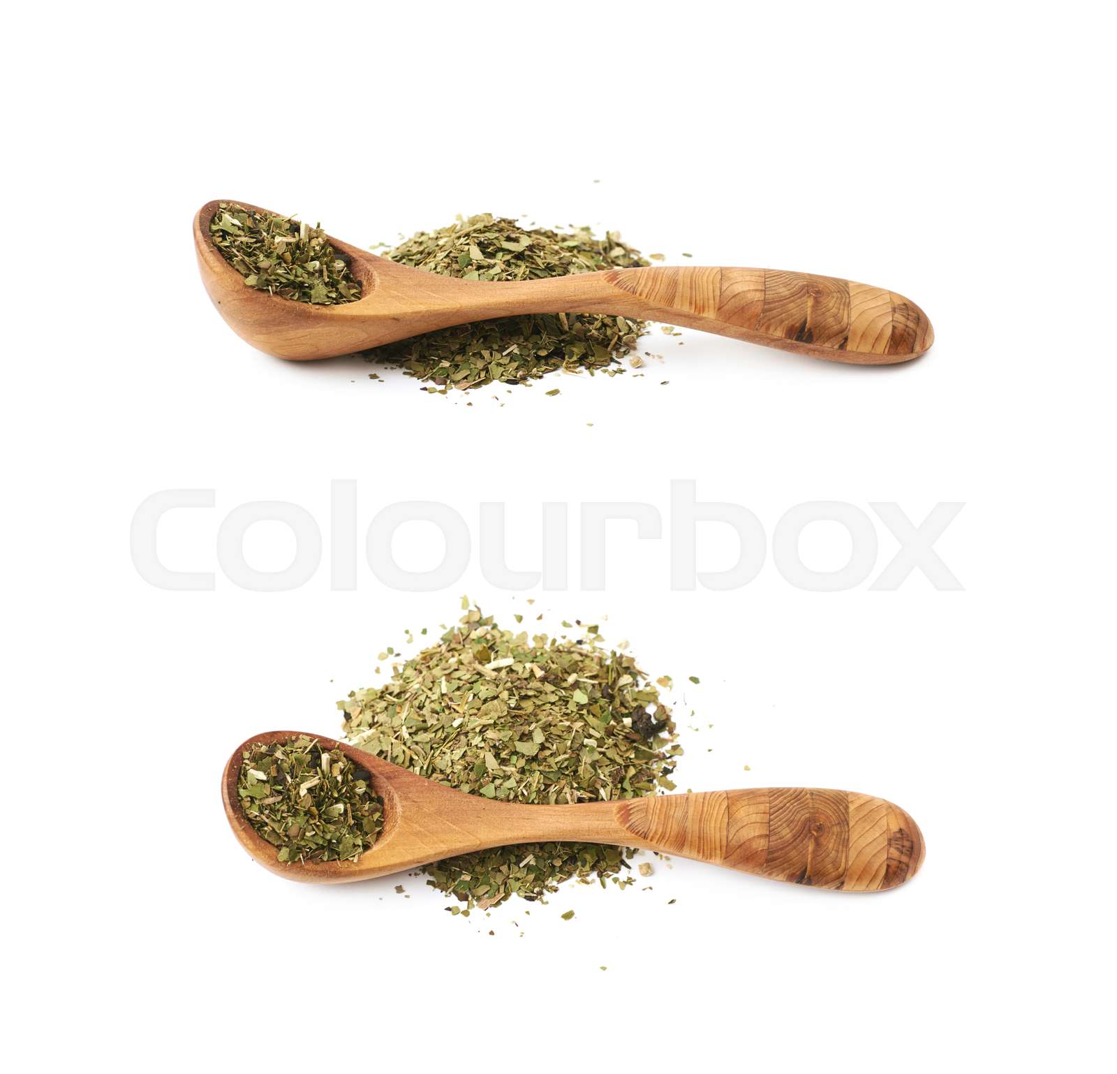 Pile of mate tea leaves isolated | Stock image | Colourbox