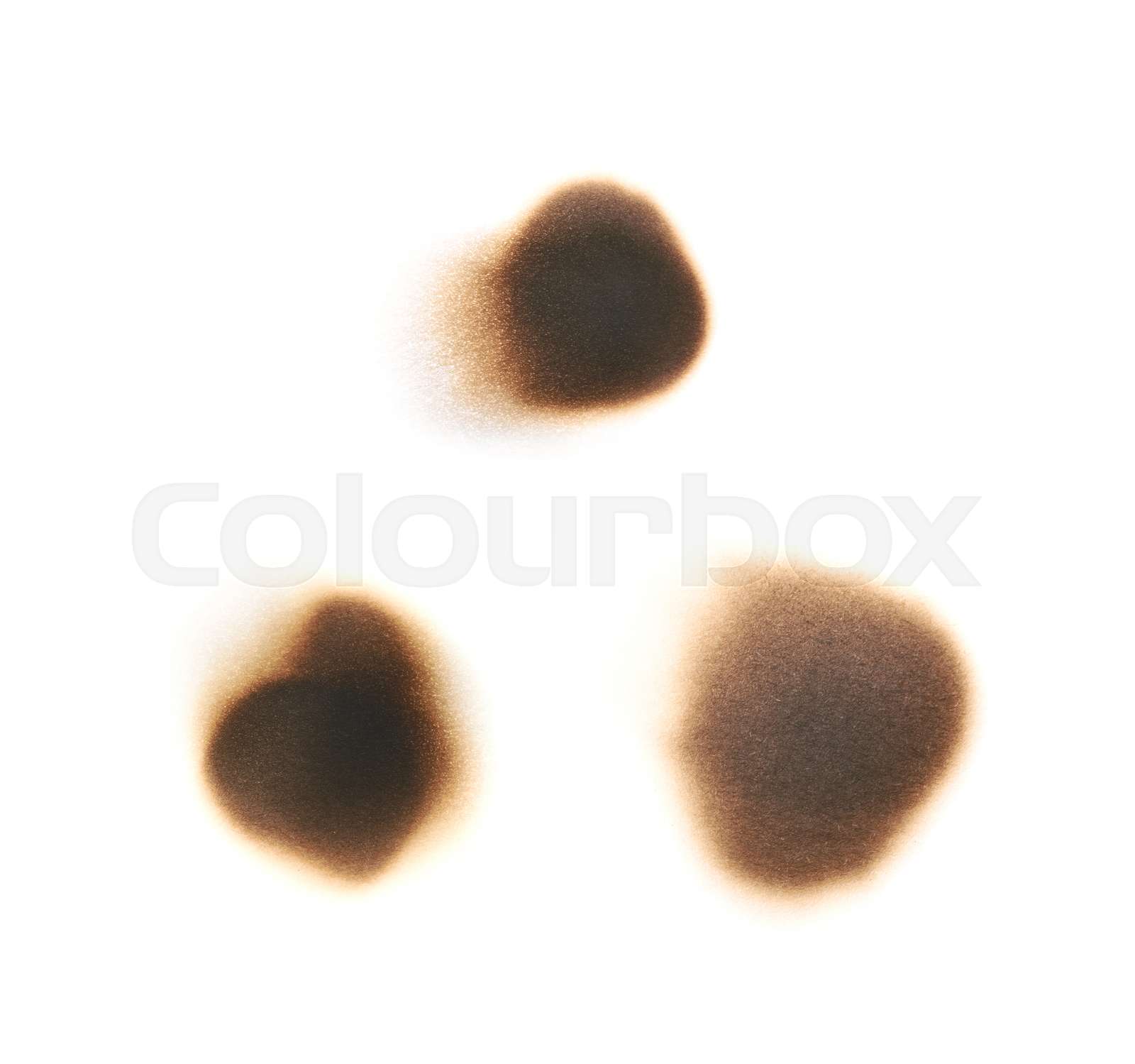 Paper burn mark stain isolated | Stock image | Colourbox