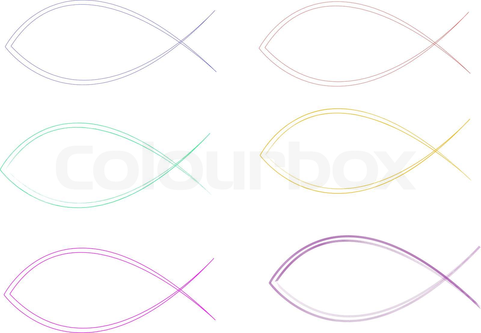 Christian fisk ikon i vektor | Stock vektor | Colourbox