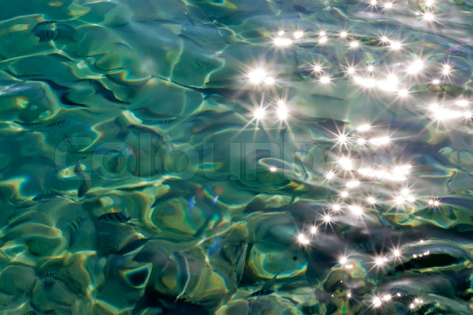 Glitter on the surface of the sea water | Stock image | Colourbox