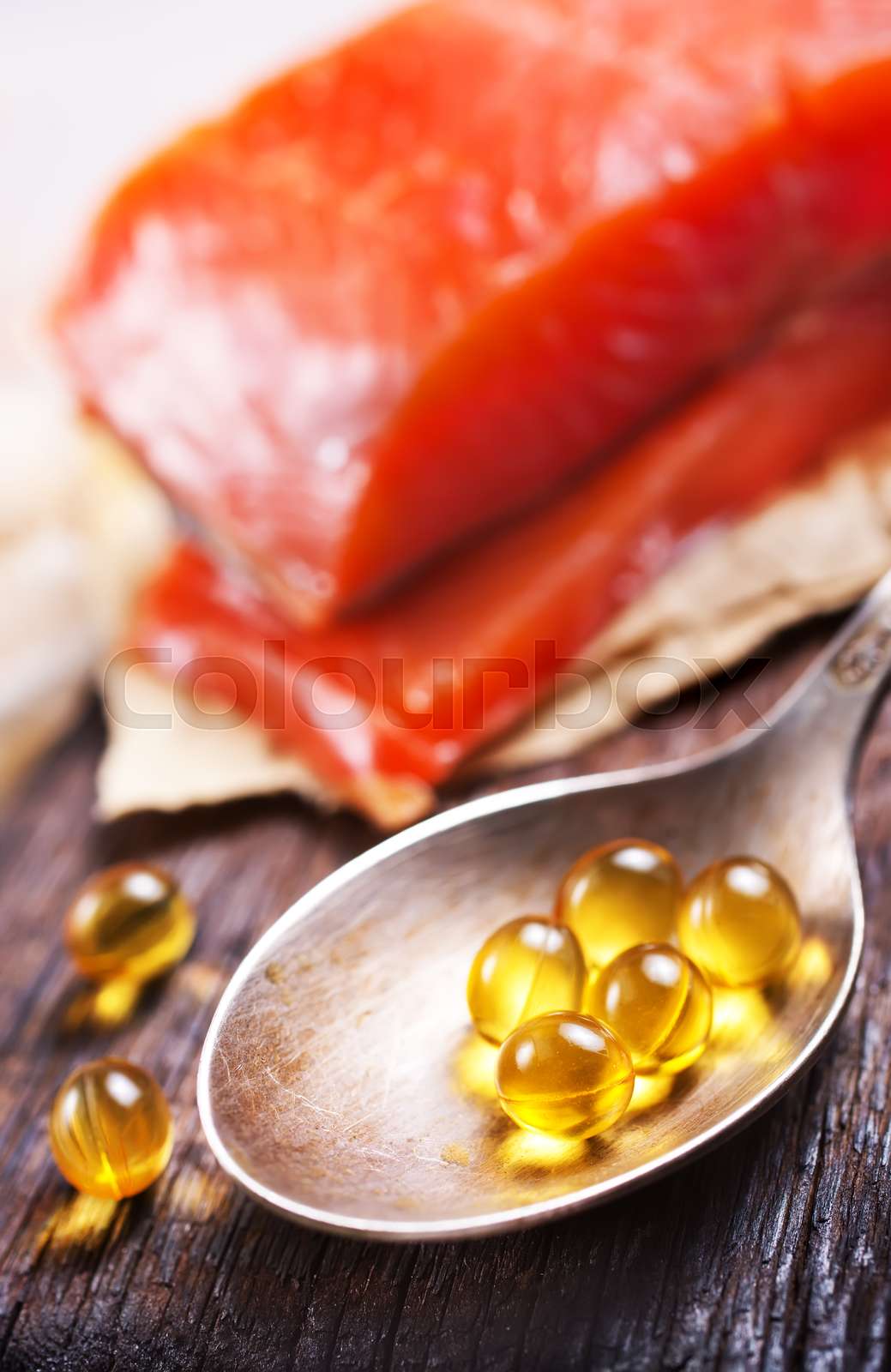 fish and capsules | Stock image | Colourbox