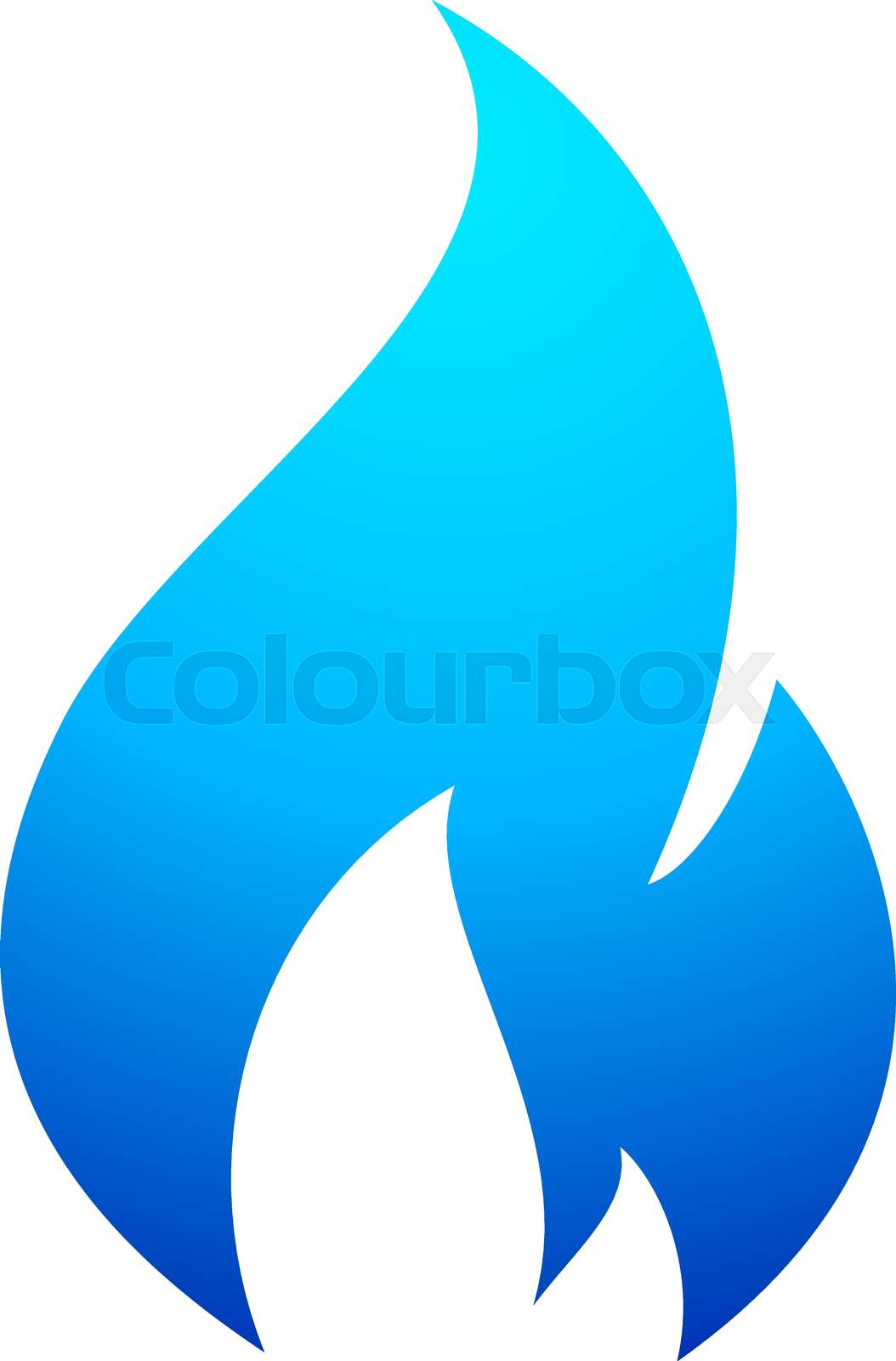 Fire flame blue icon | Stock vector | Colourbox