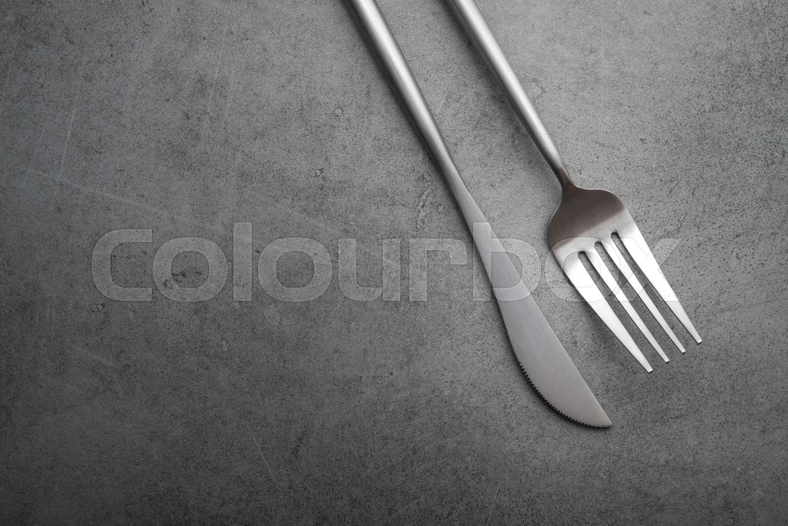 Metal fork and knife | Stock image | Colourbox
