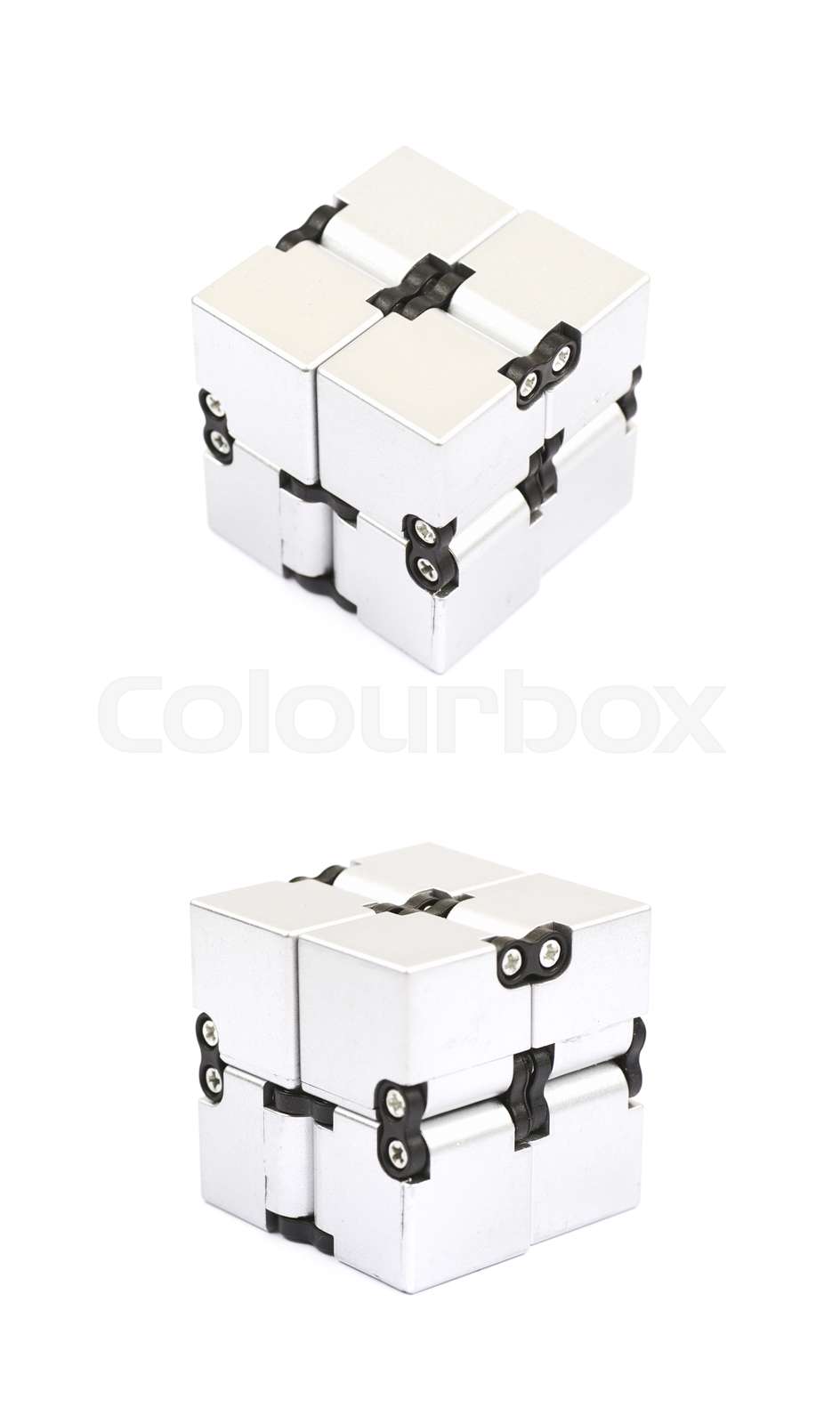 Unfoldable cube puzzle isolated | Stock image | Colourbox