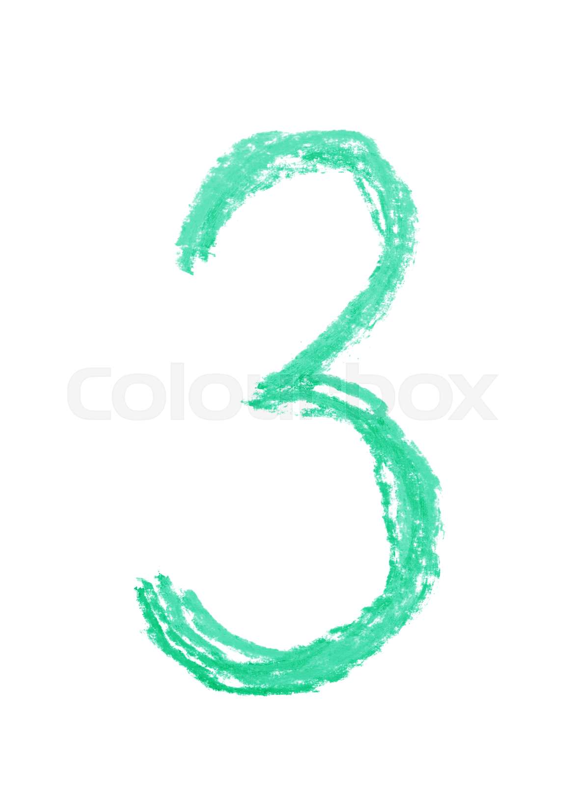 Hand drawn number symbol isolated | Stock image | Colourbox
