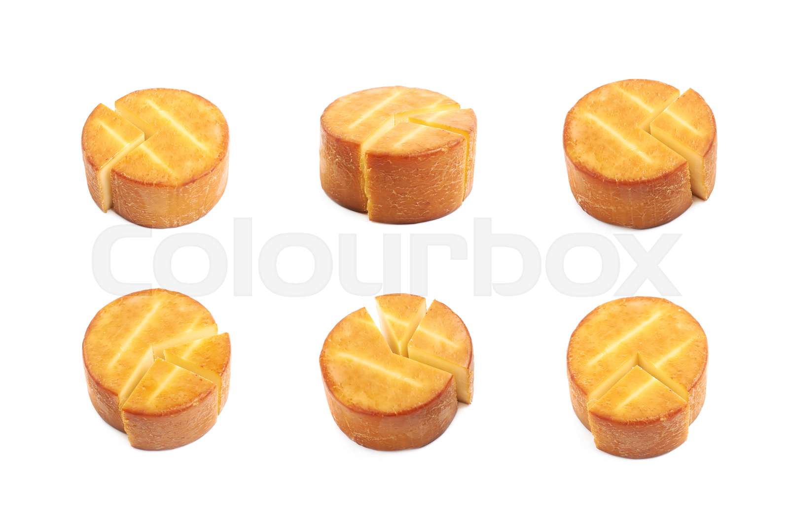 Wheel of cheese isolated | Stock image | Colourbox