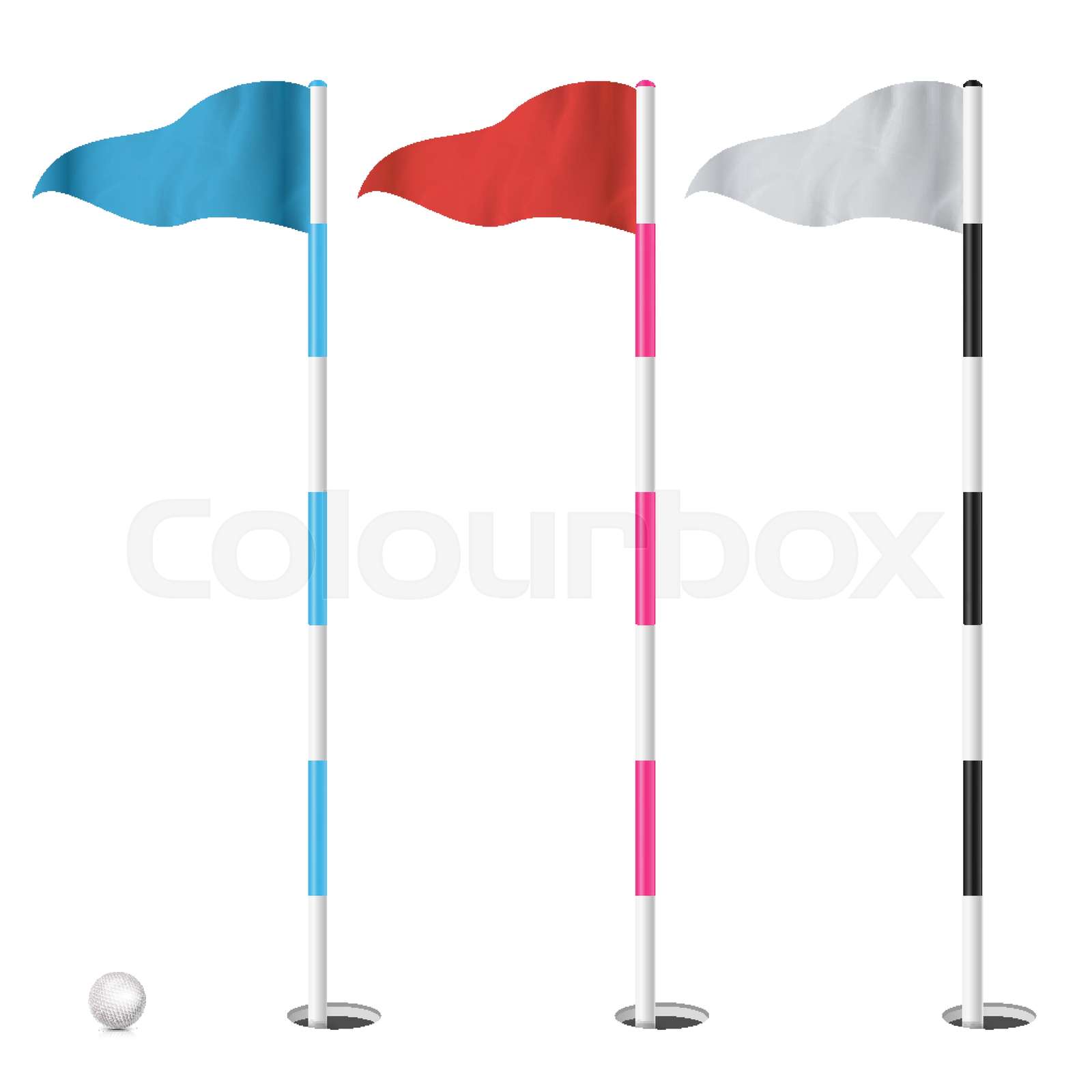 Golf Flags Set Vector | Stock vector | Colourbox