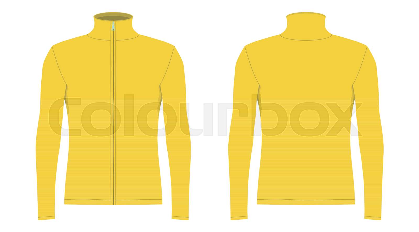 Men's yellow long sleeve t-shirt | Stock vector | Colourbox