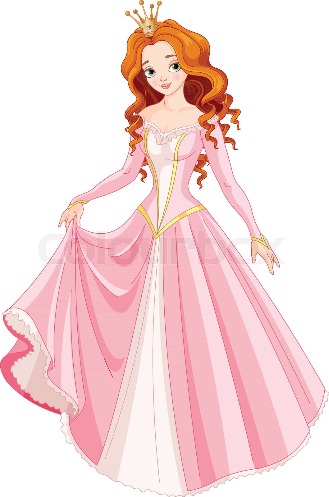 Beautiful Red Haired Princess | Stock vector | Colourbox