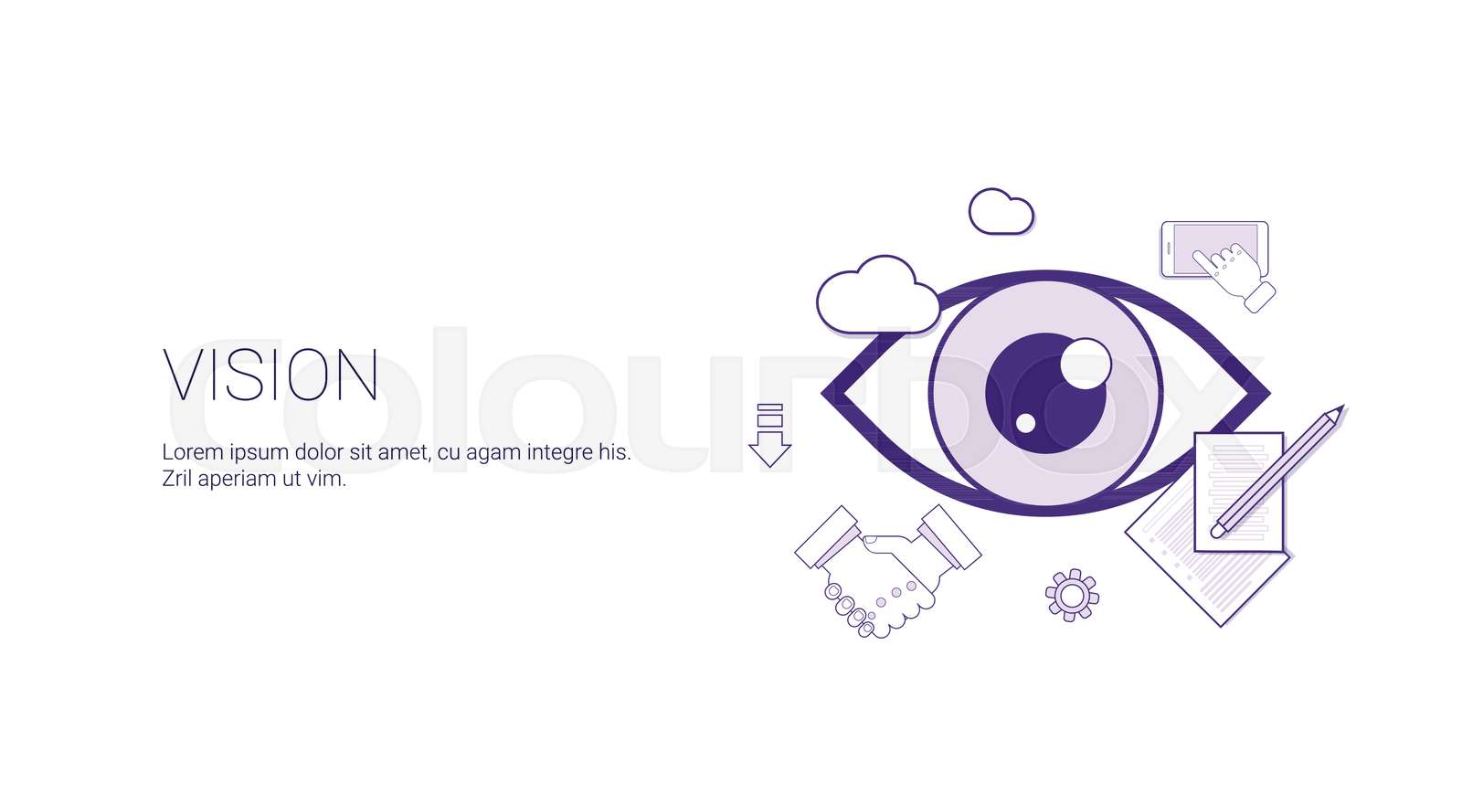 Vision Business Planning Web Banner Template With Copy Space | Stock ...