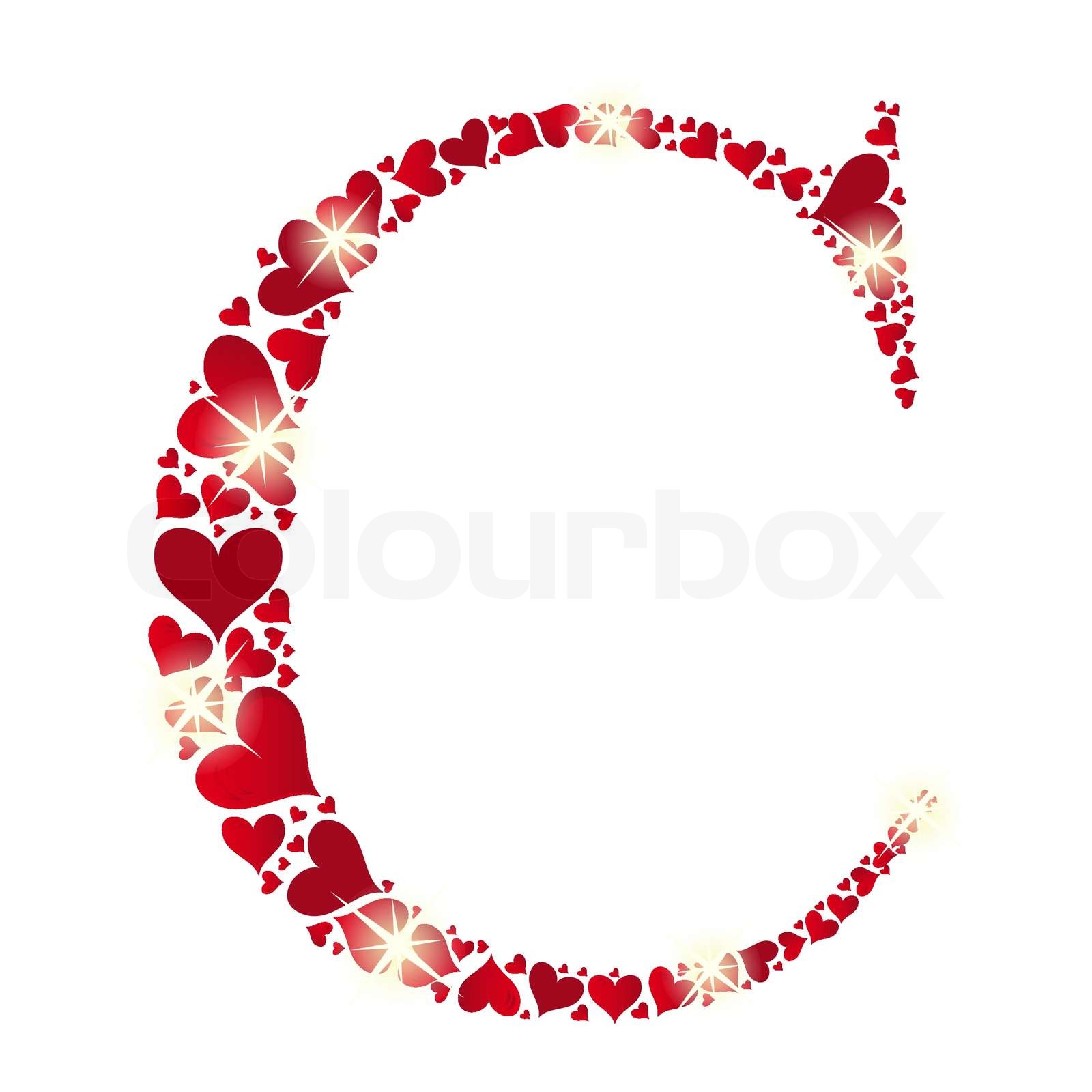 Alphabet of hearts vector illustration | Stock vector | Colourbox