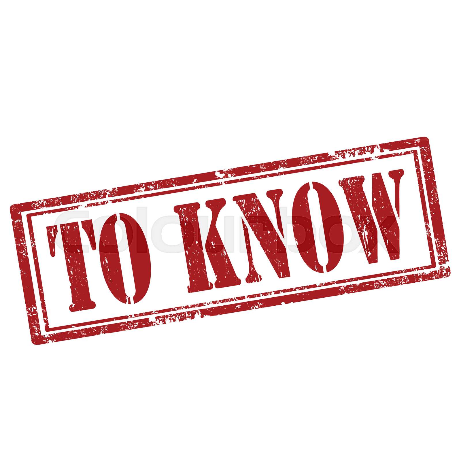 To Know-stamp | Stock vector | Colourbox