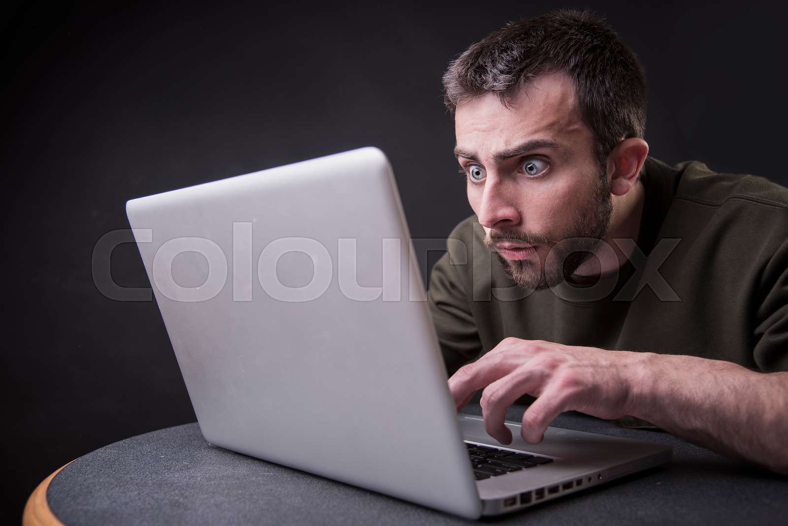 Shocking laptop content | Stock image | Colourbox