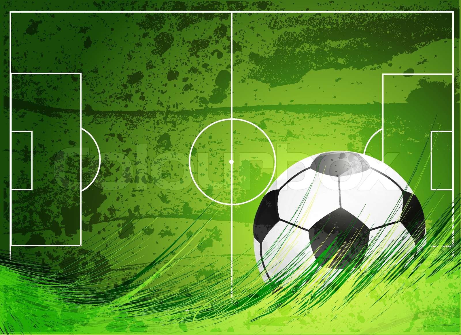 fußball, feld, vektor | Stock-Vektor | Colourbox