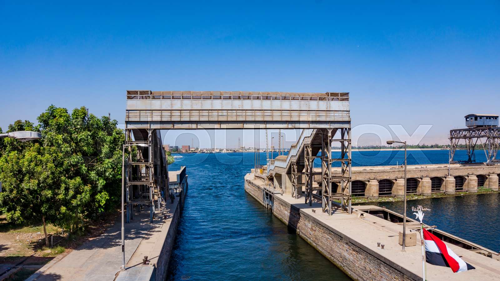 Esna dam on the Nile River, Egypt | Stock image | Colourbox