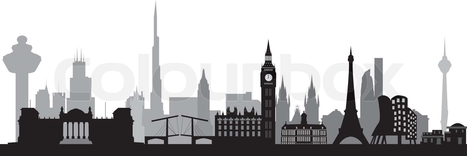 world skyline | Stock vector | Colourbox