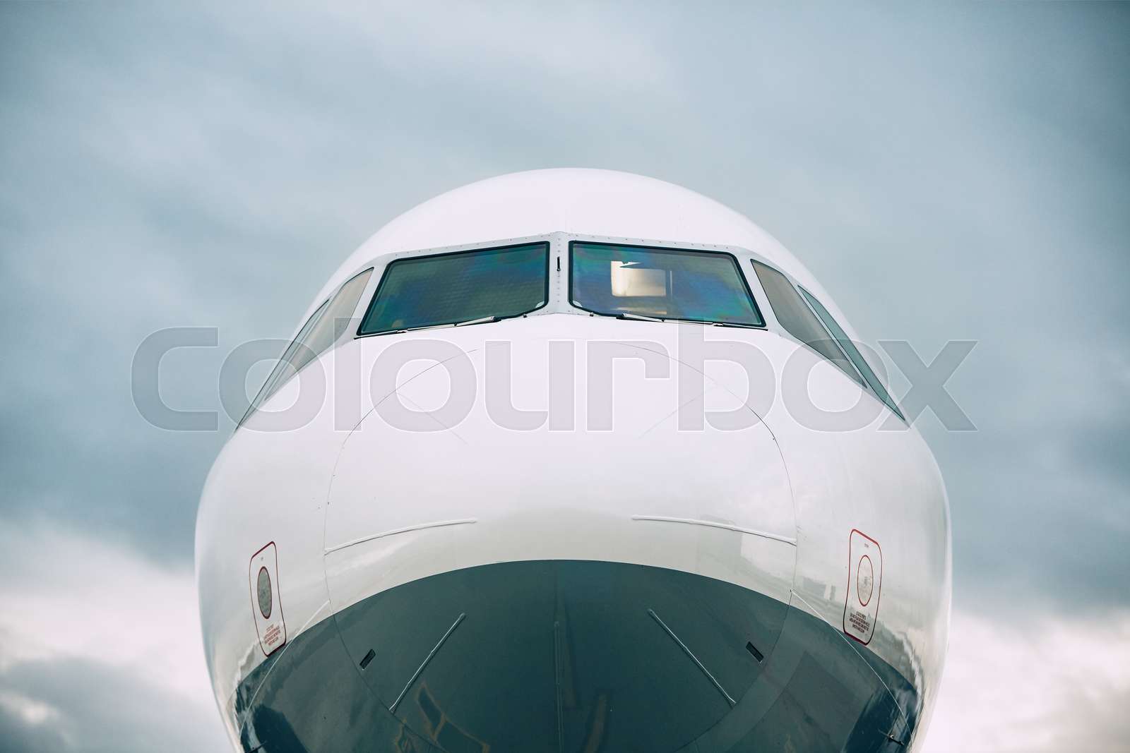 Front view of the airplane | Stock image | Colourbox
