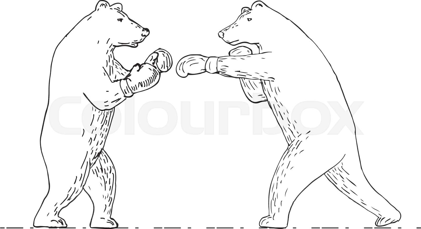 bamse, tegning, håndtegnet | Stock vektor | Colourbox