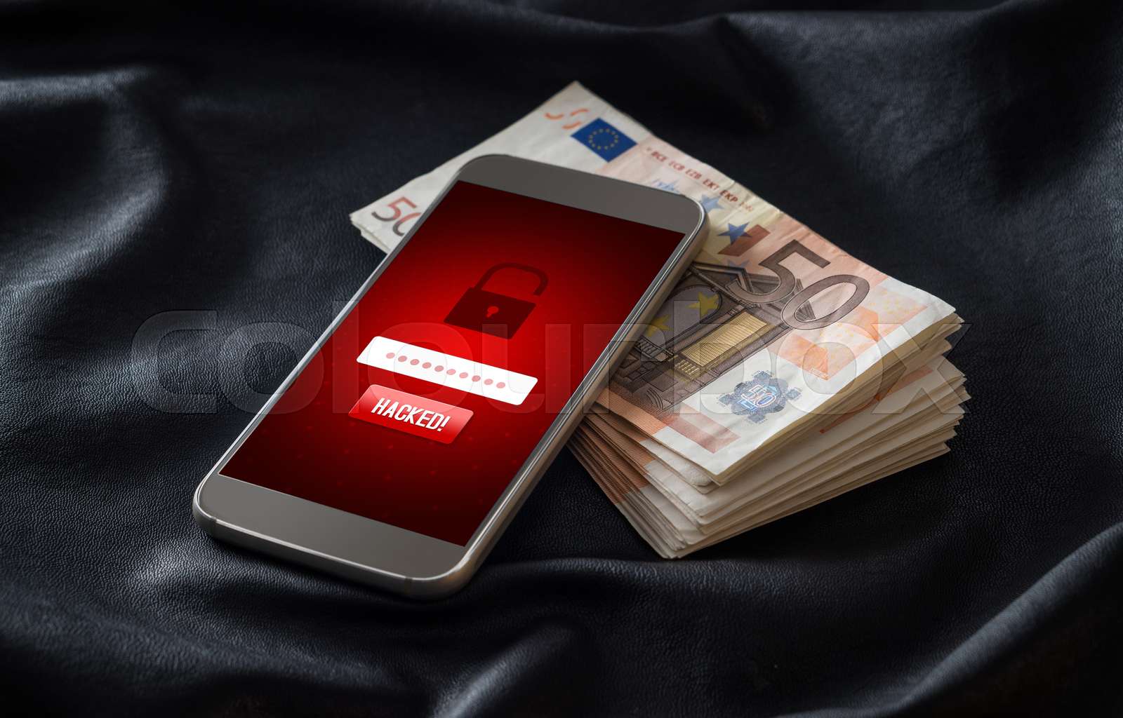 Hacked. Cyber security and mobile hacking concept. | Stock image ...