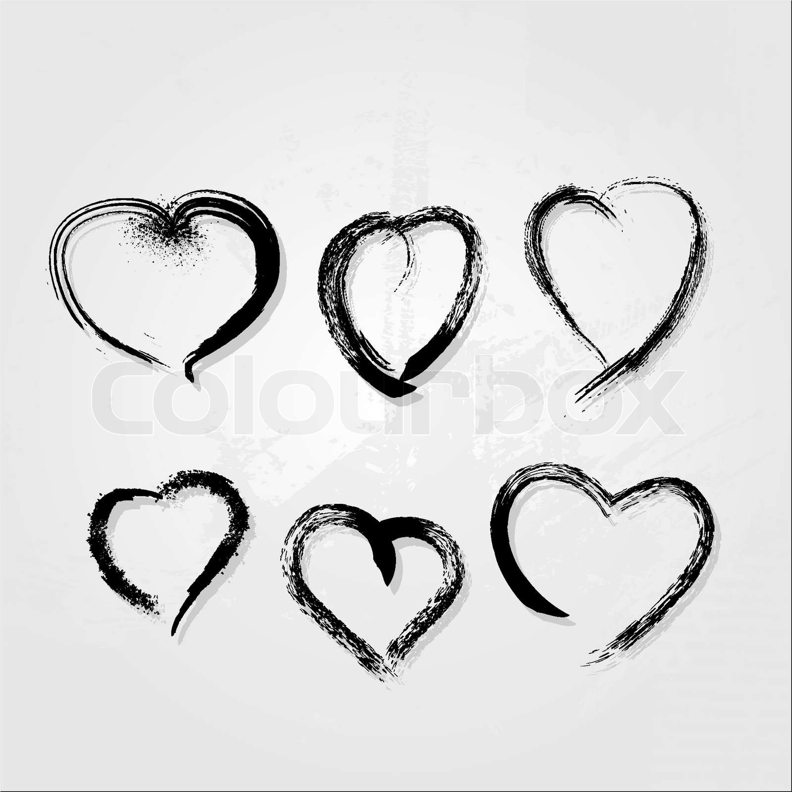 corazón, garabato, dibujo | Vector de archivo | Colourbox