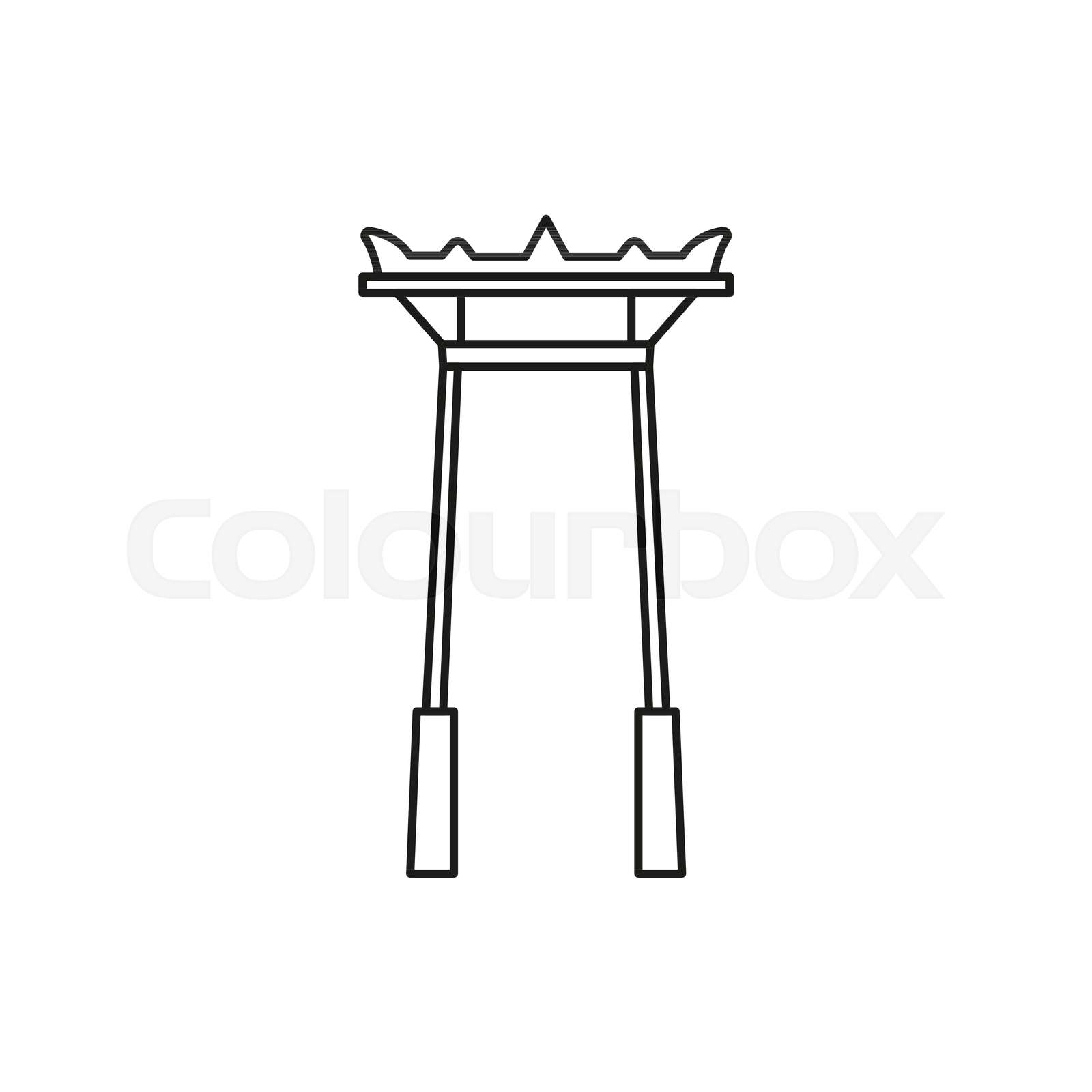 Giant swing outline icon | Stock vector | Colourbox
