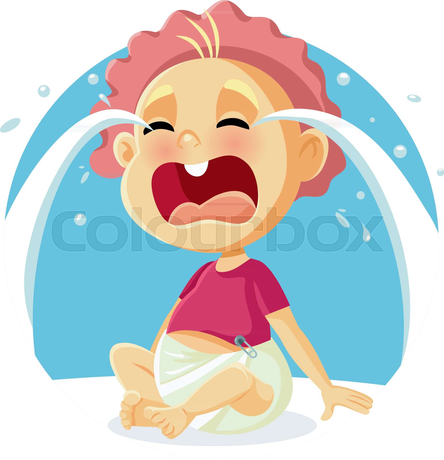 Baby Crying Cartoon Girl