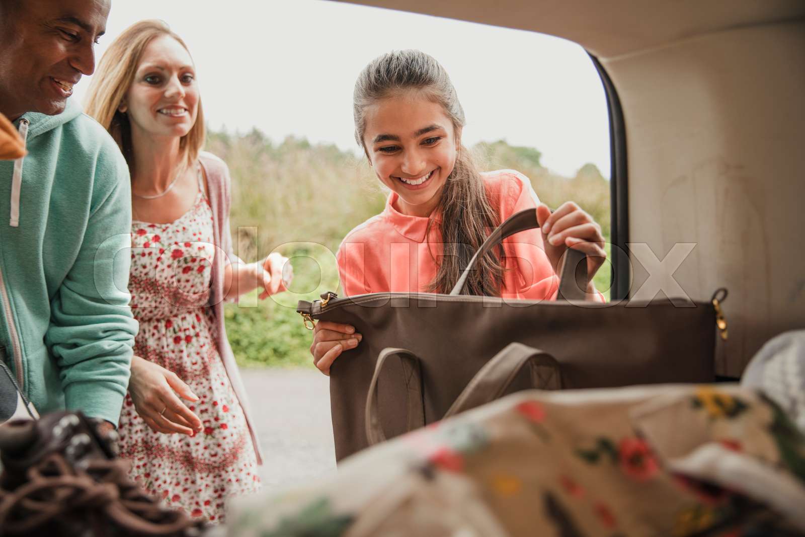 Helping with the Bags | Stock image | Colourbox