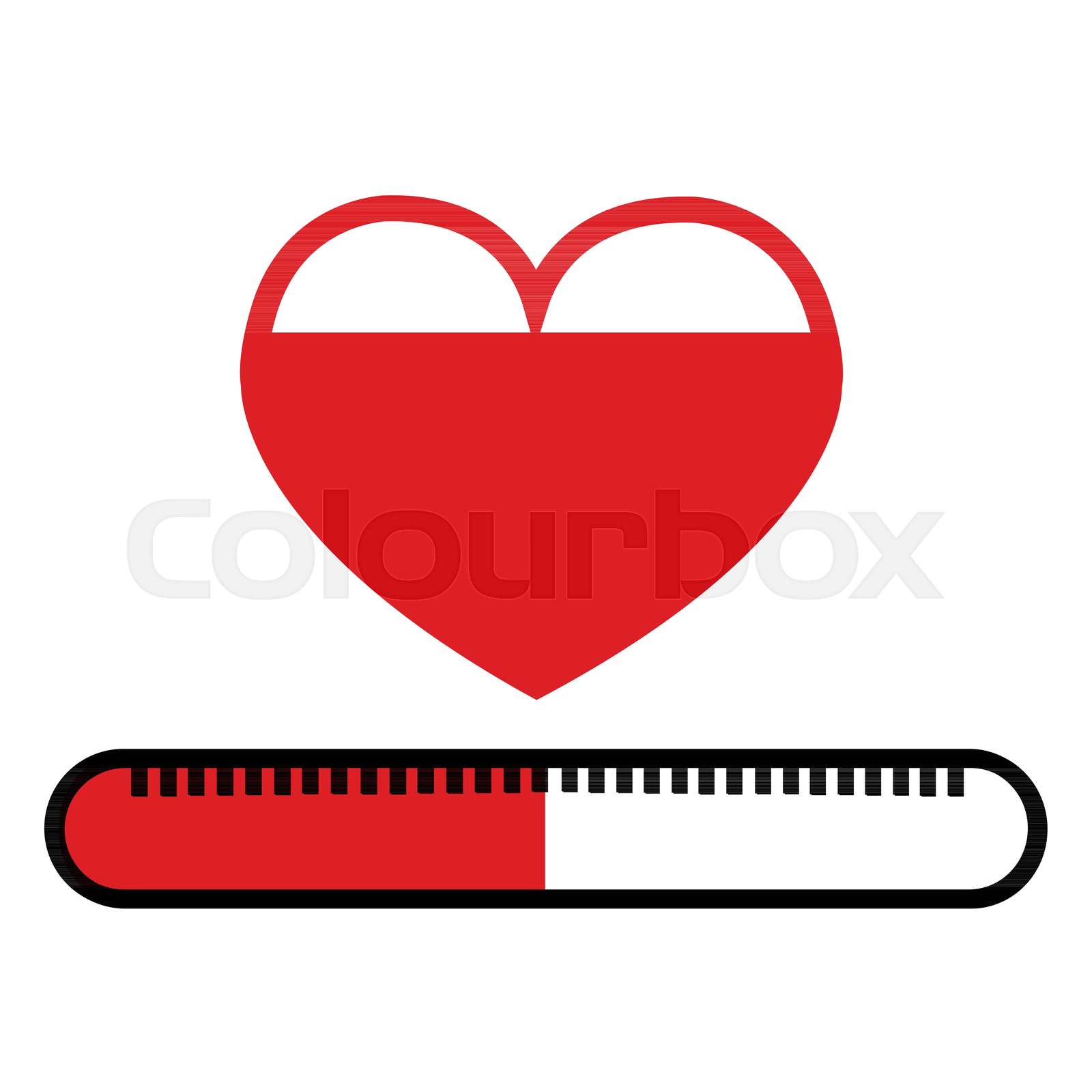 Valentine S Day Card Idea Love Meter Stock Vector Colourbox