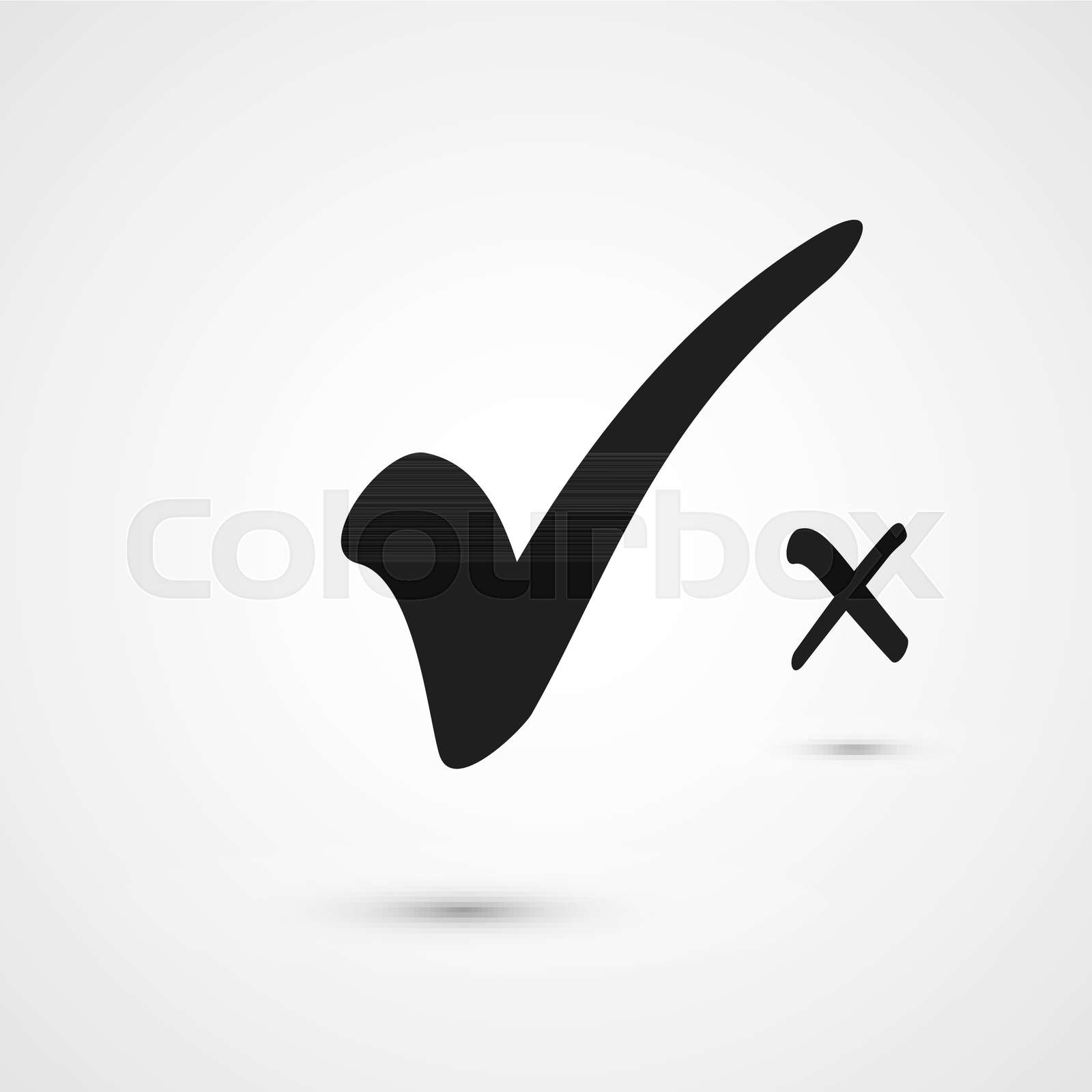 vektor, sinnbild, korrekt | Stock-Vektor | Colourbox