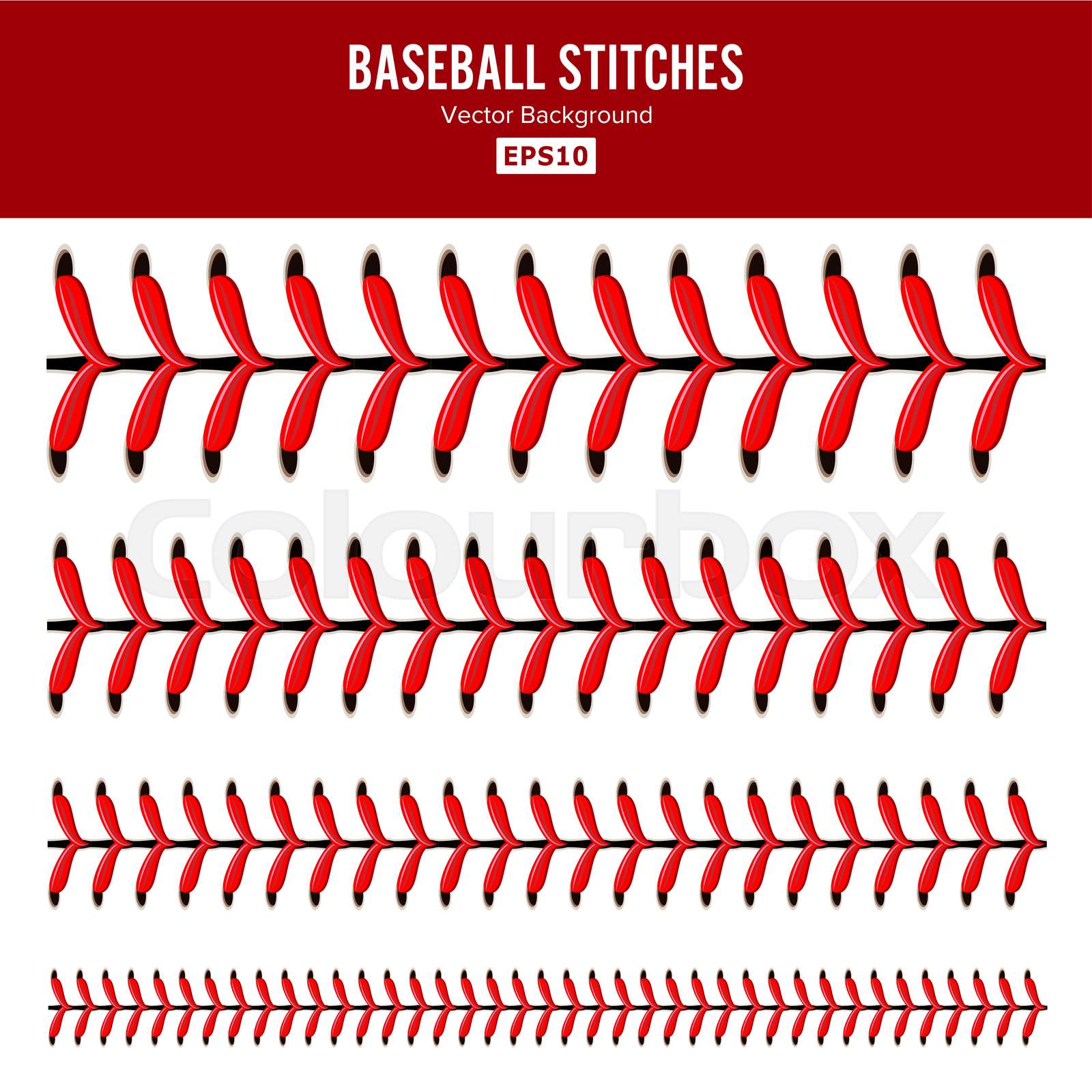 Baseball Stitches Vector Set | Stock vector | Colourbox