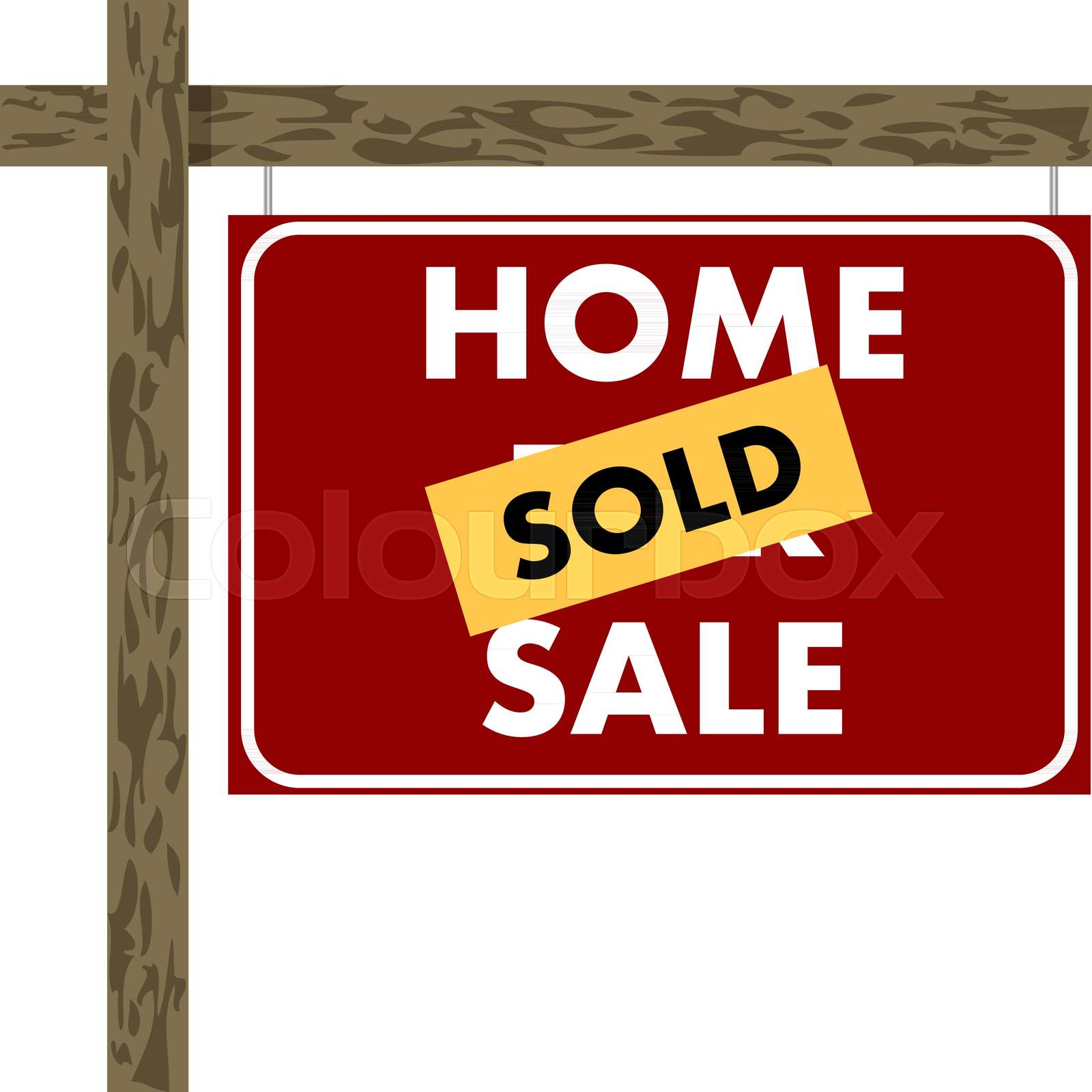 Home sold sign | Stock vector | Colourbox