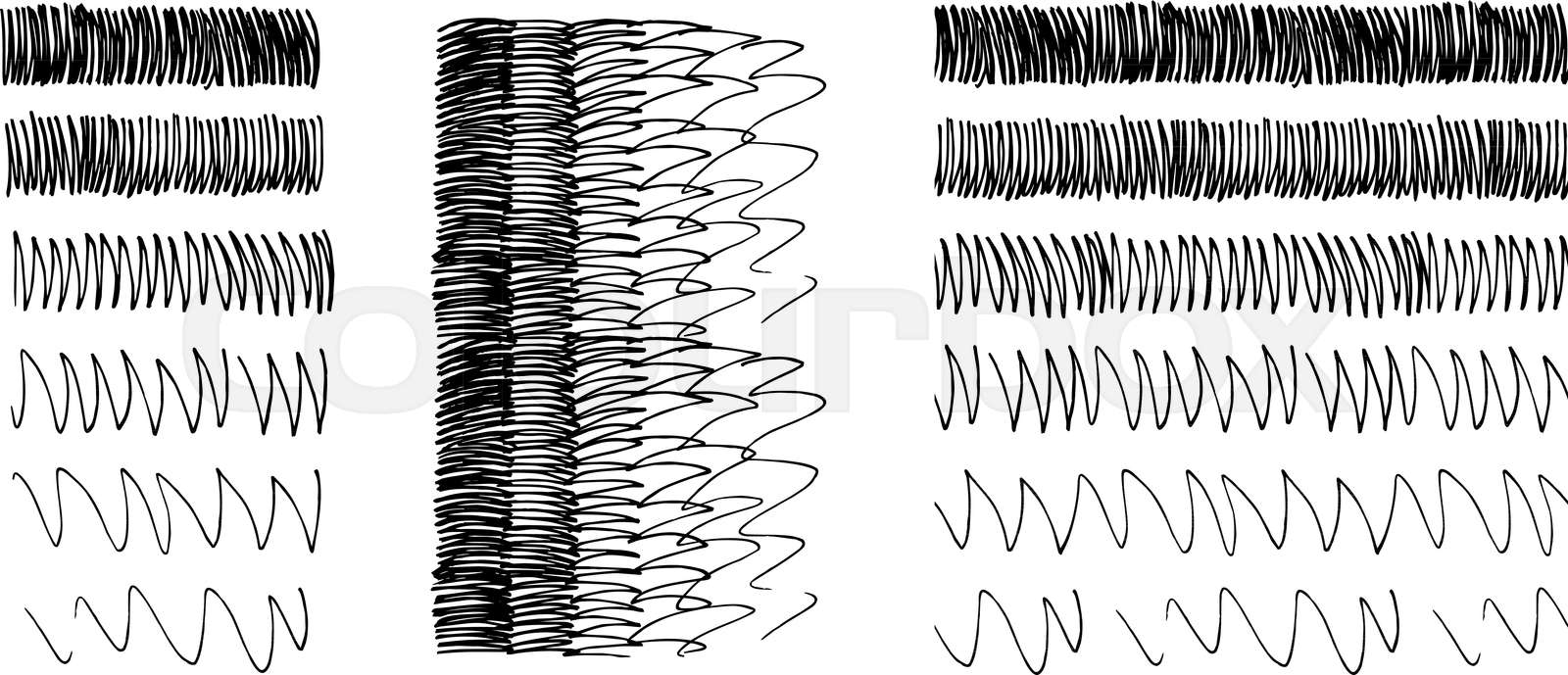 Set of Hatching gradient texture | Stock vector | Colourbox