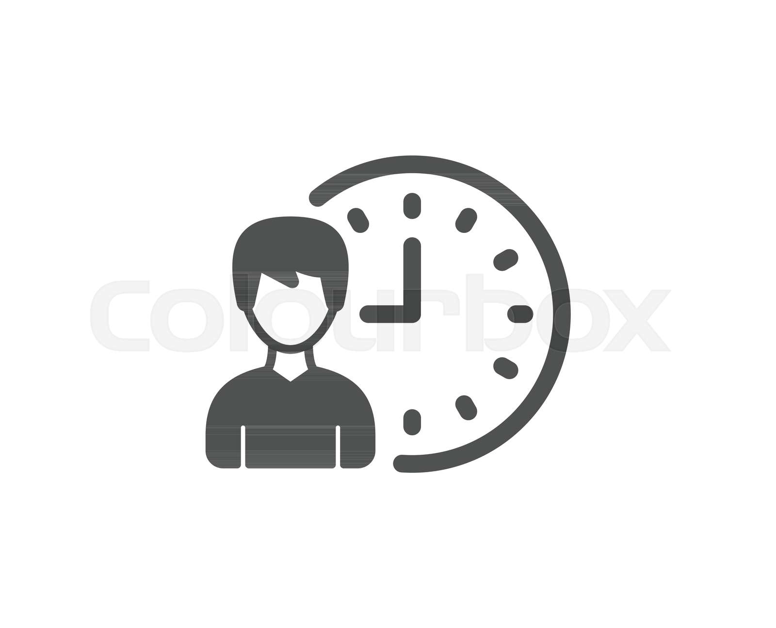 stunden, arbeit, icon | Stock-Vektor | Colourbox